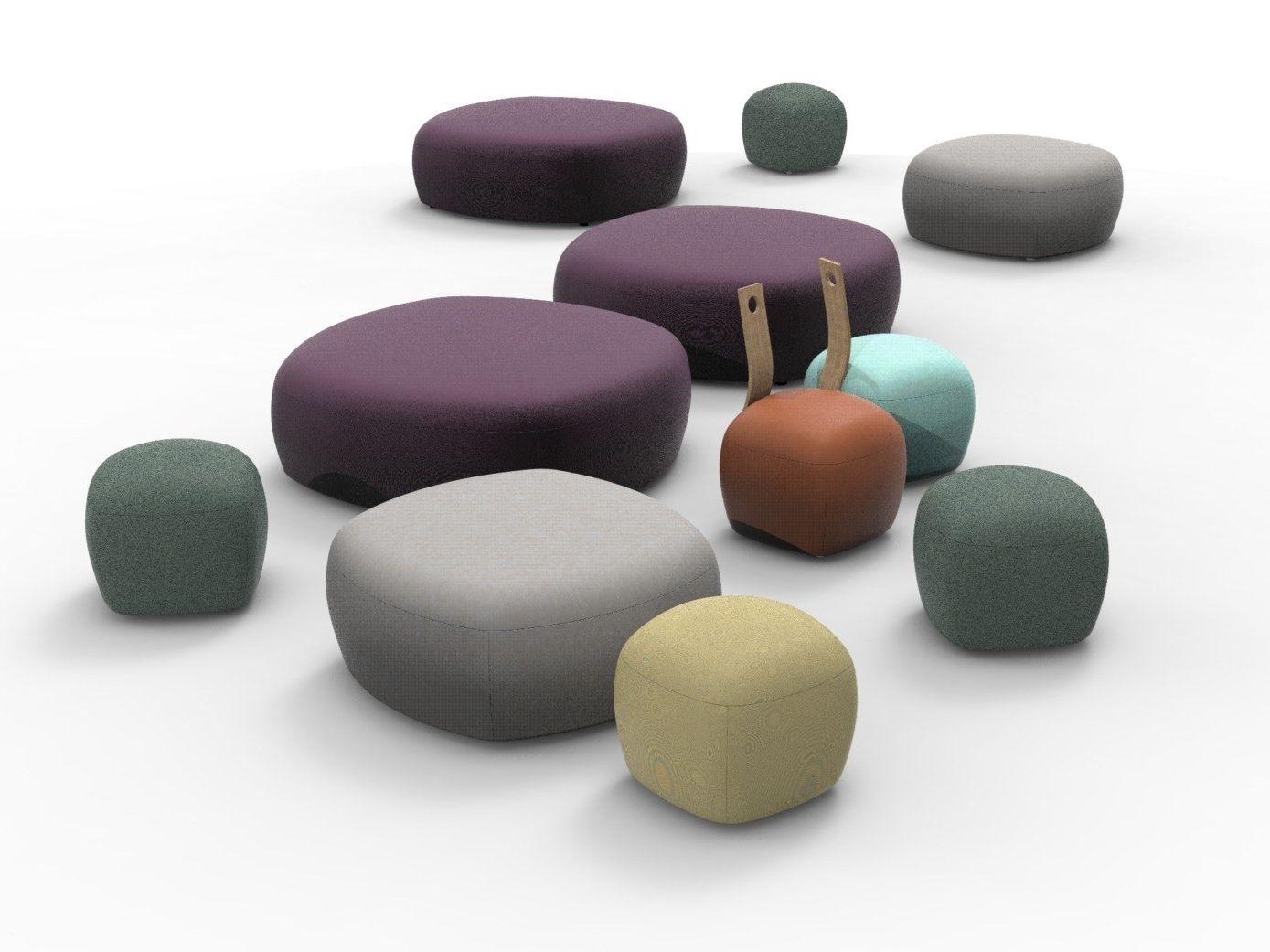 SHODO 125 | Rectangular pouf Upholstered rectangular pouf By m.arte ...