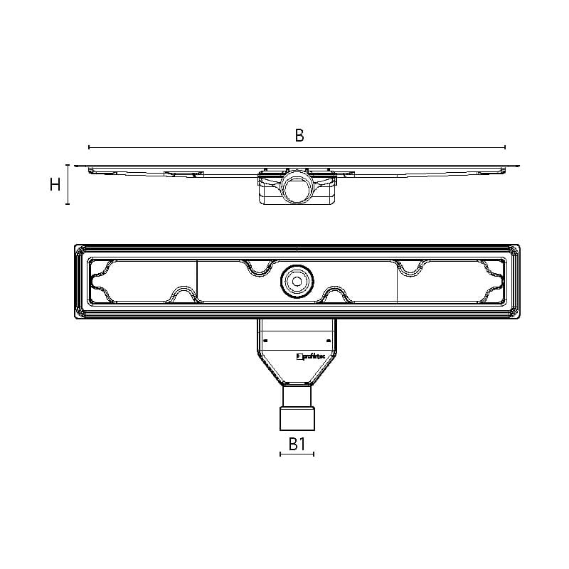 Stainless steel Drainage channel and part SHOWERTEC LINEAR By PROFILITEC