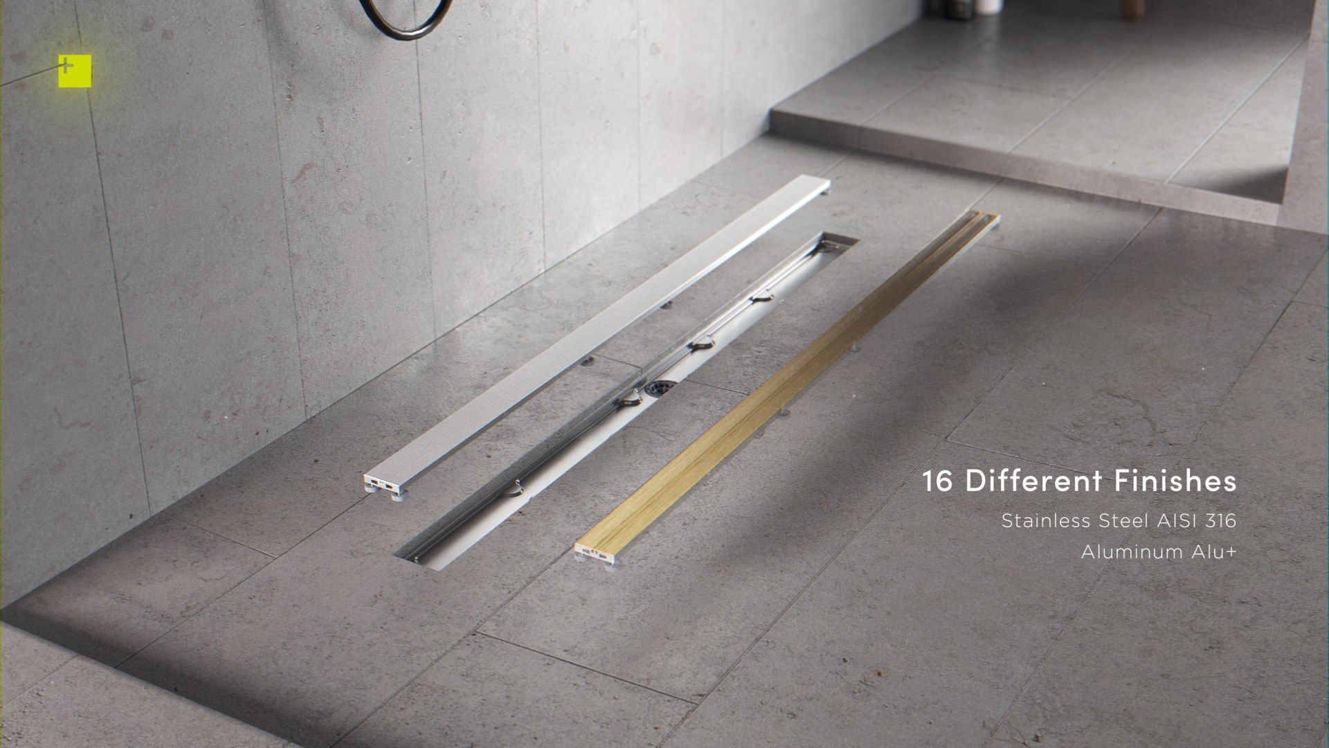 SHOWERTEC LINEAR Stainless steel Drainage channel and part By PROFILITEC