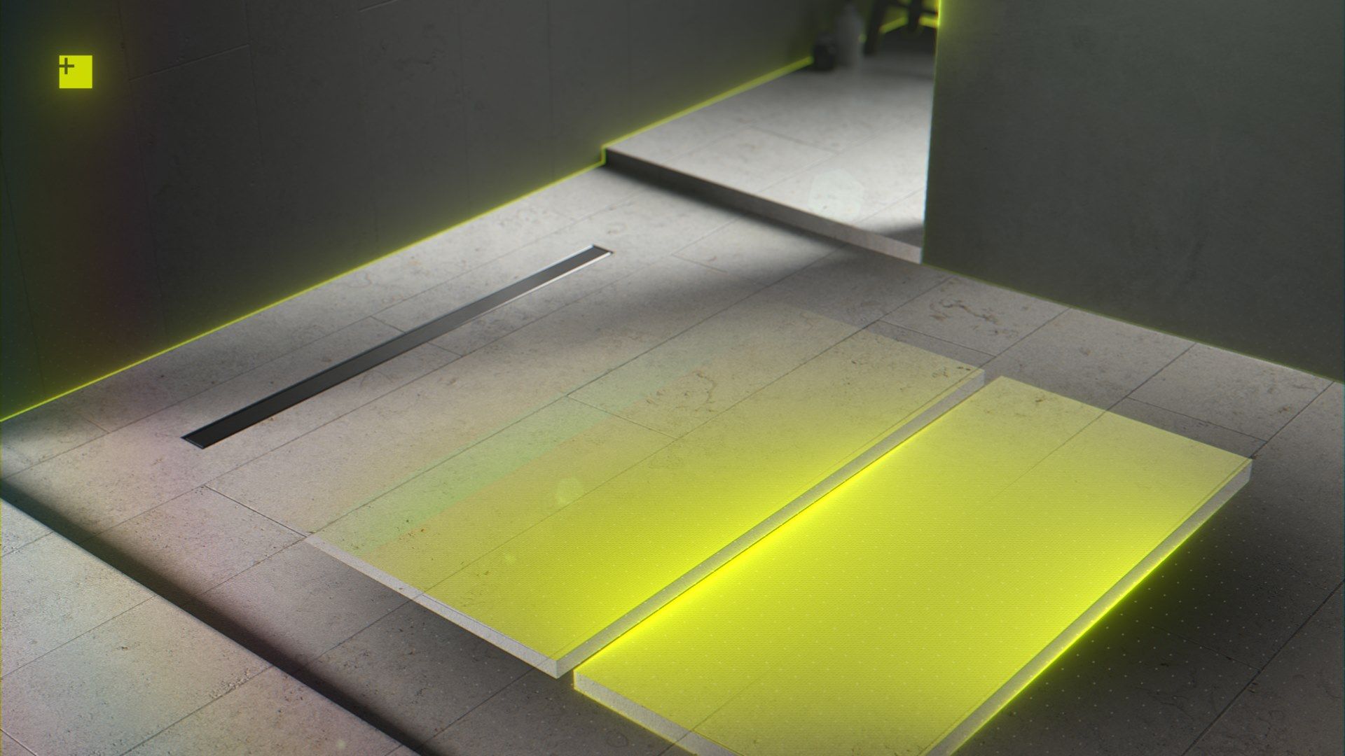 Stainless steel Drainage channel and part SHOWERTEC LINEAR By PROFILITEC