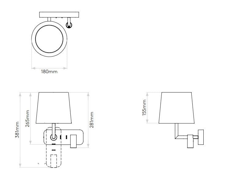 SIDE BY SIDE LED reading lamp By Astro Lighting