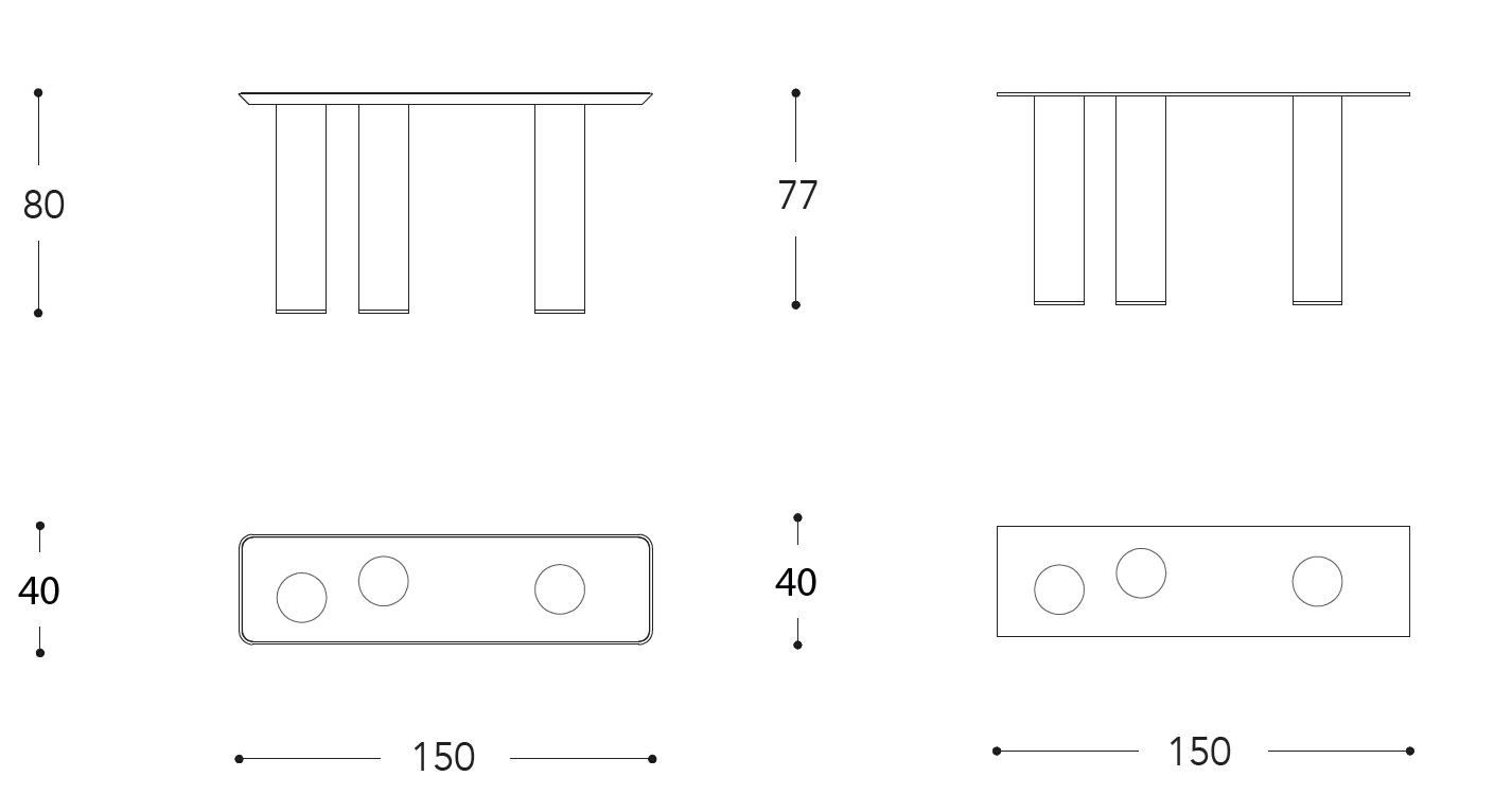 SIGNORE DEGLI ANELLI | Borosilicate glass console table Signore degli ...