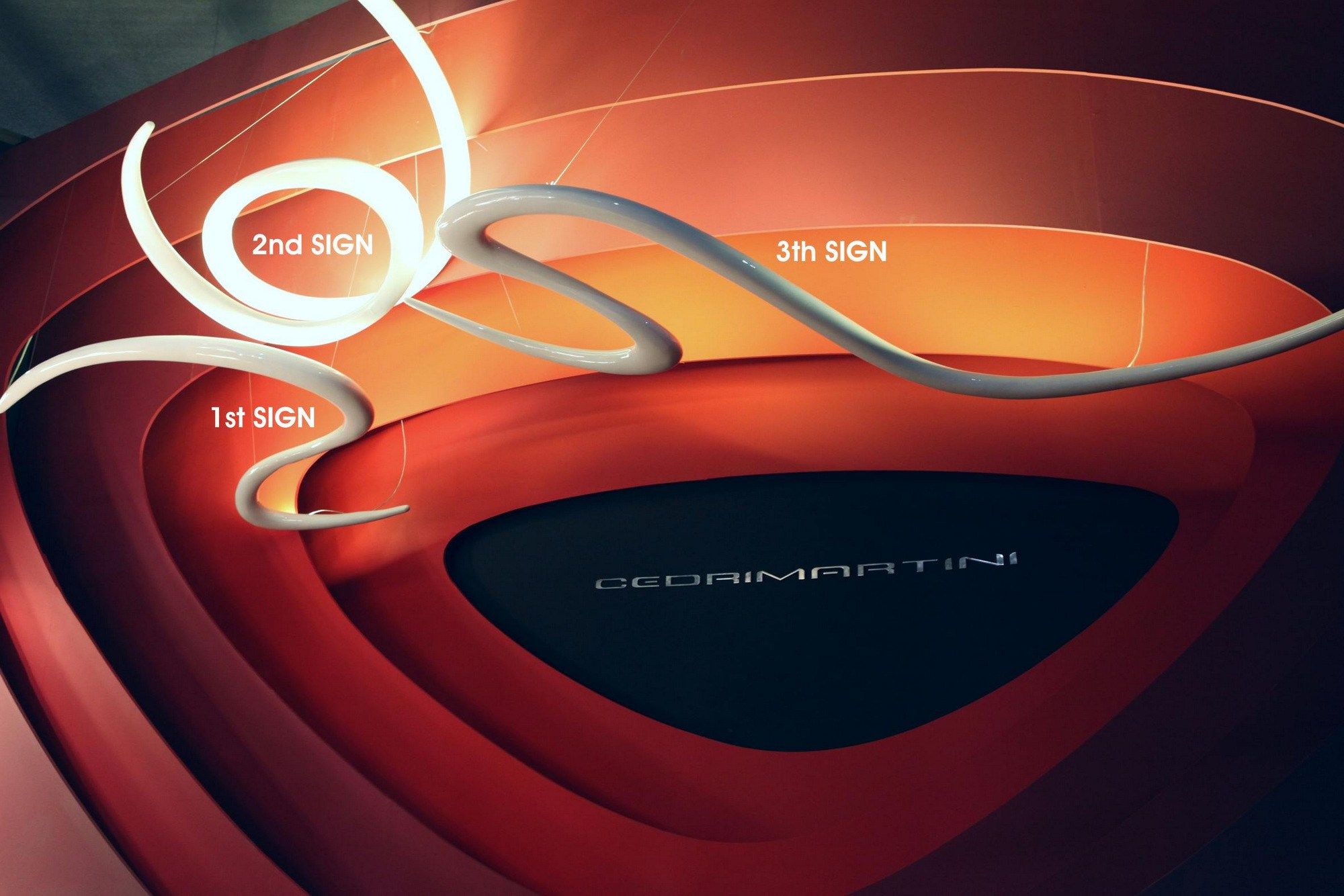 LED glass-fibre pendant lamp SIGNS By CEDRIMARTINI