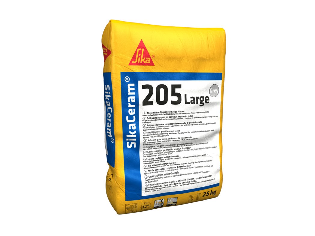 Cement adhesive for flooring SIKACERAM®-205 LARGE By SIKA ITALIA