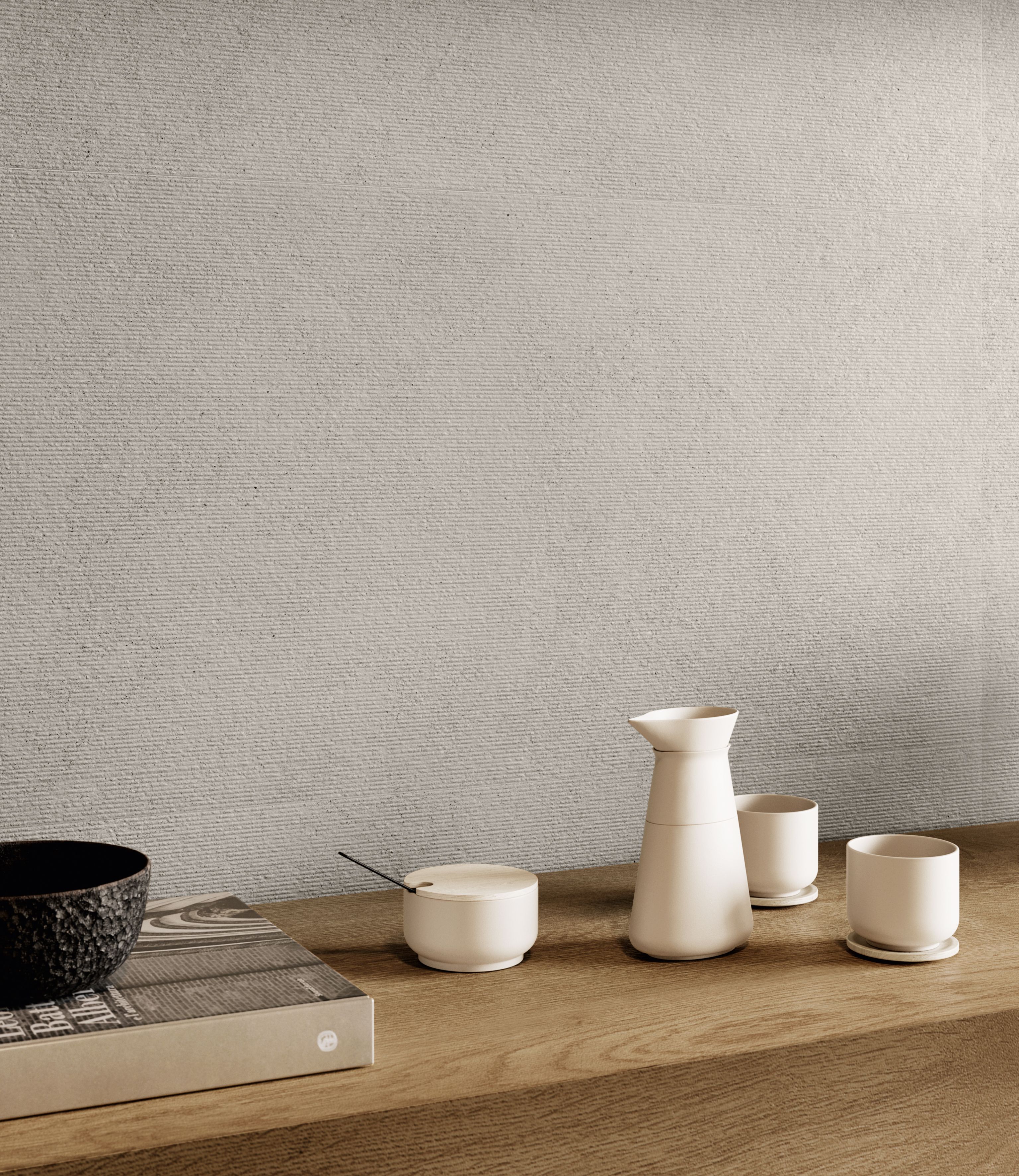 SILKYSTONE GREIGE Porcelain stoneware wall/floor tiles with stone ...