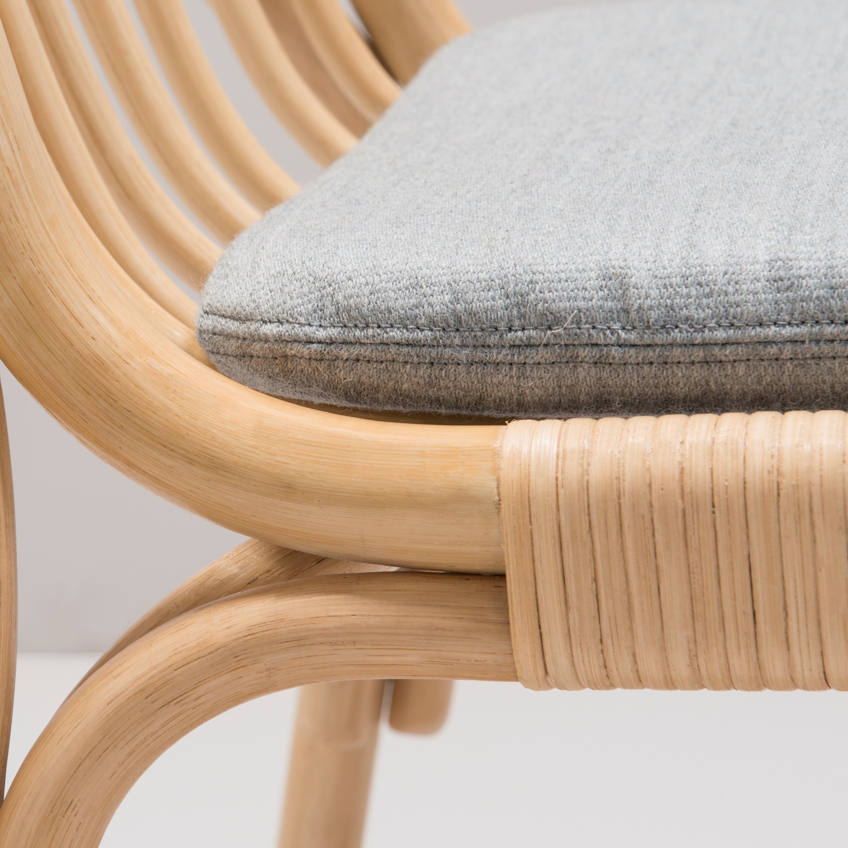 Rattan chair with integrated cushion SILLON By Orchid Edition design ...