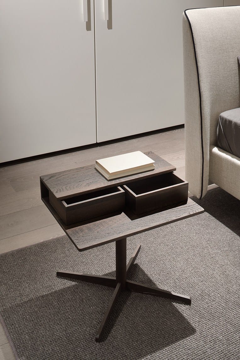 Oak bedside table with drawers SILO By Lema design Studio Kairos