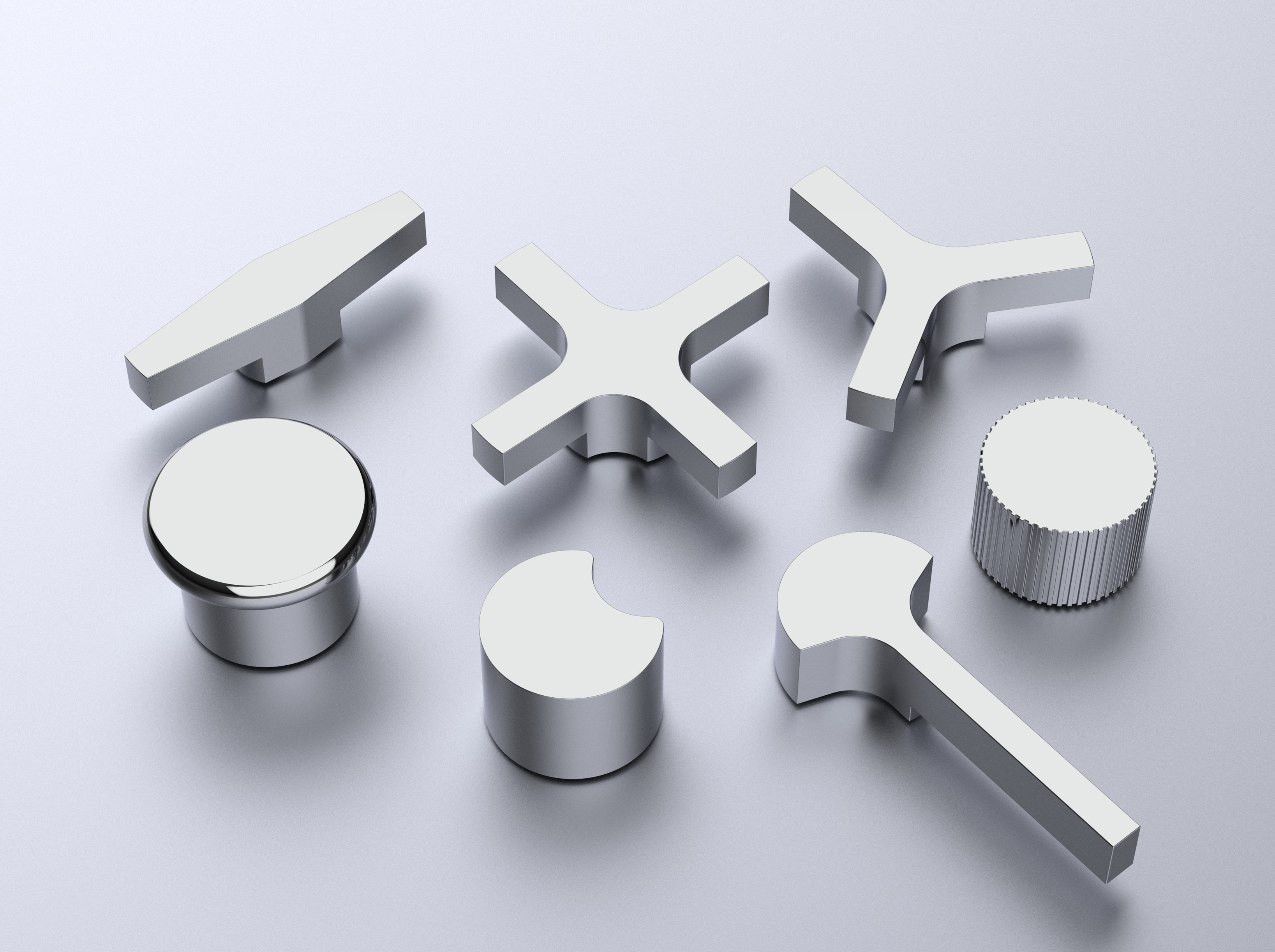 SIMPLE 3 hole washbasin tap with individual rosettes By RUBINETTERIE STELLA