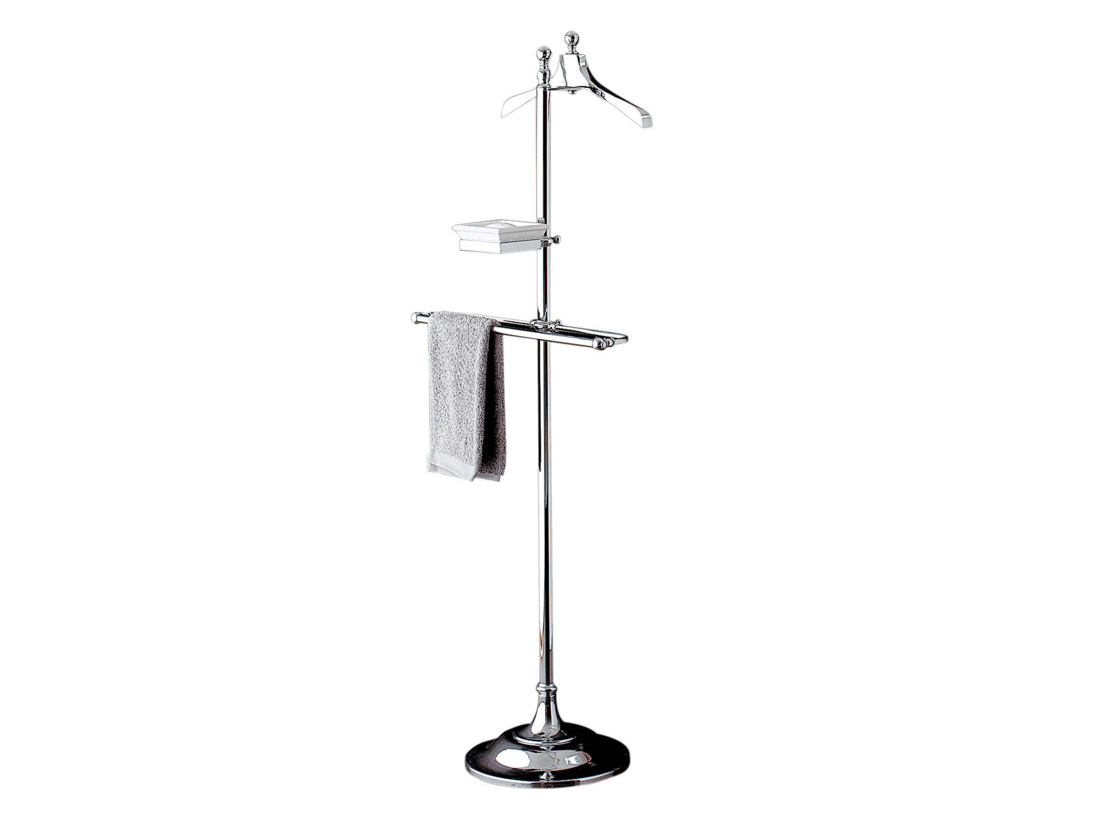 SINGLE Brass valet stand and towel rack By Devon&Devon
