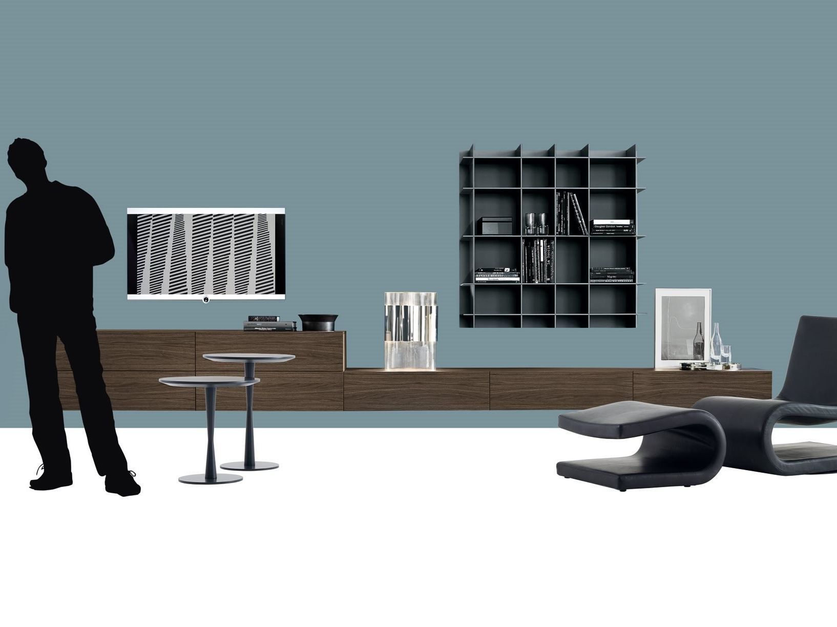 Parete attrezzata componibile con porta tv SINTESI By Poliform design ...