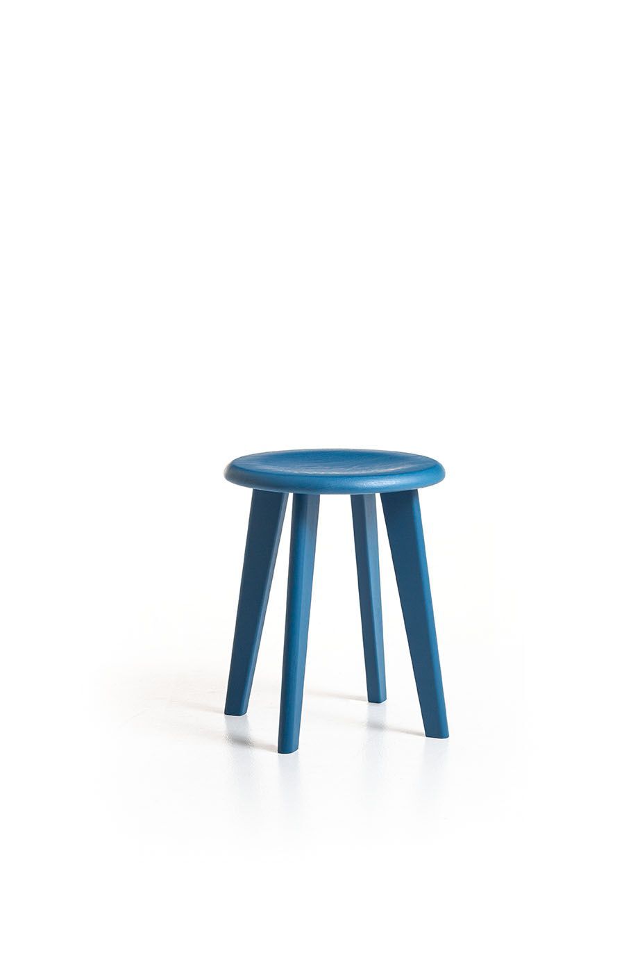 JOLLY Low solid wood stool By SIPA