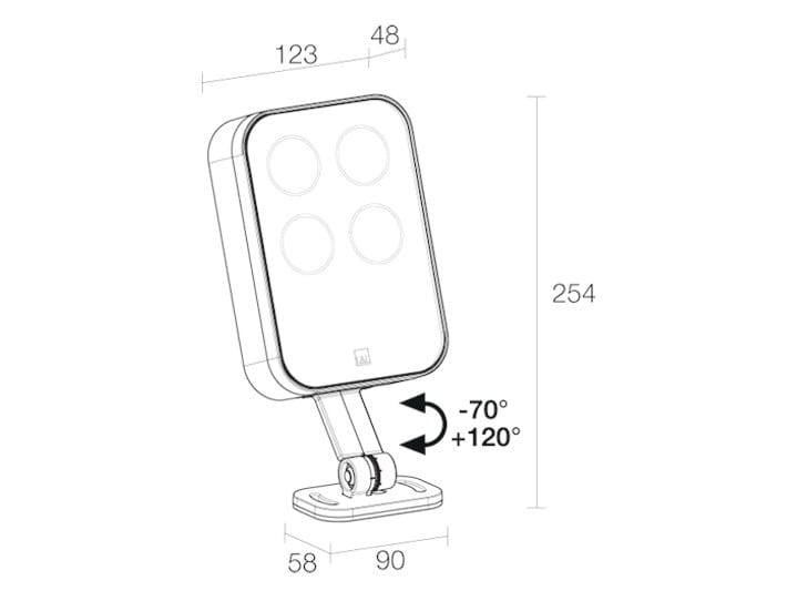 SIRI 2.0 | Adjustable Outdoor floodlight Outdoor floodlight By L&L Luce ...