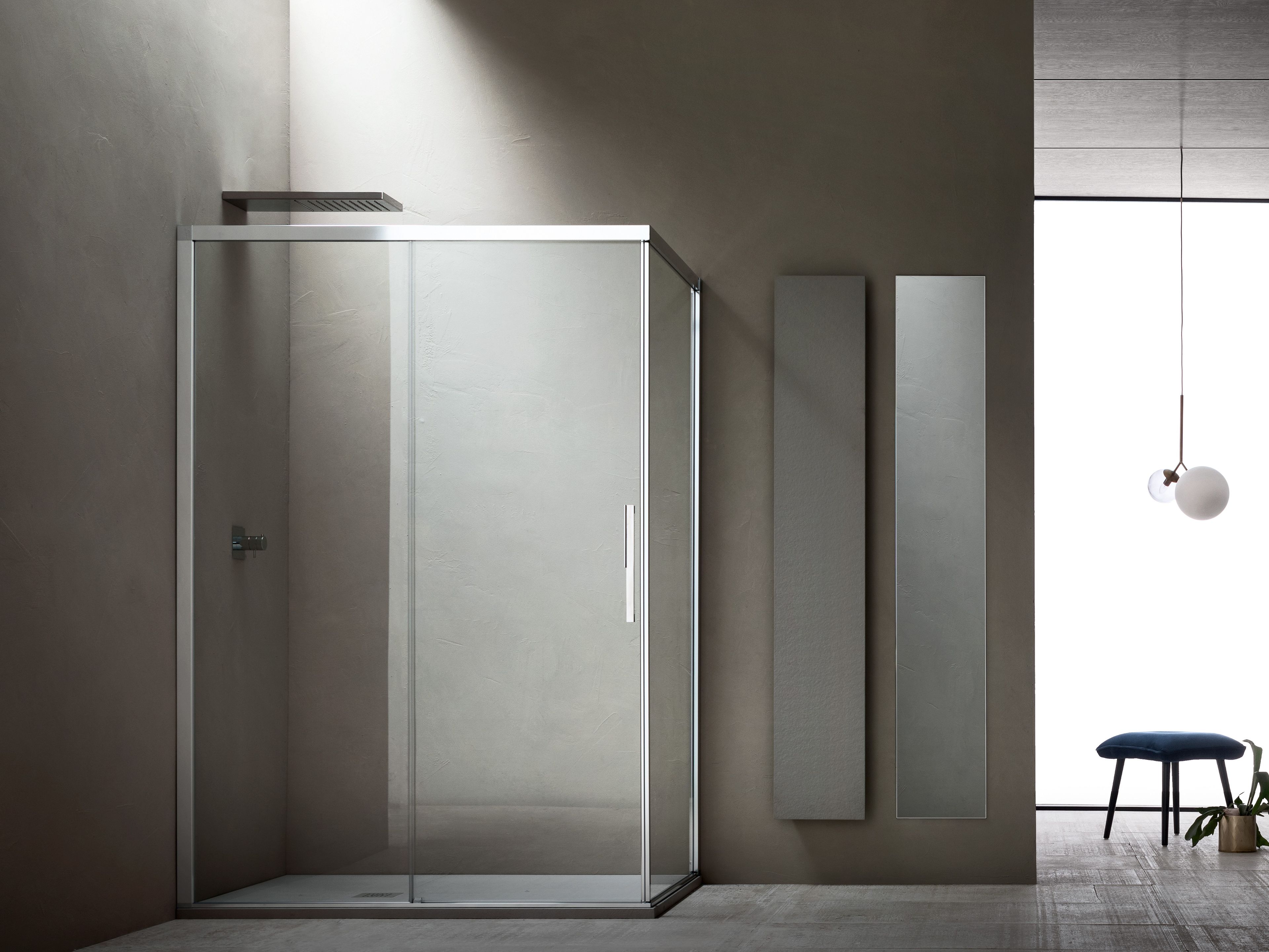 Box doccia angolare rettangolare con porta scorrevole SIRIO | Box ...