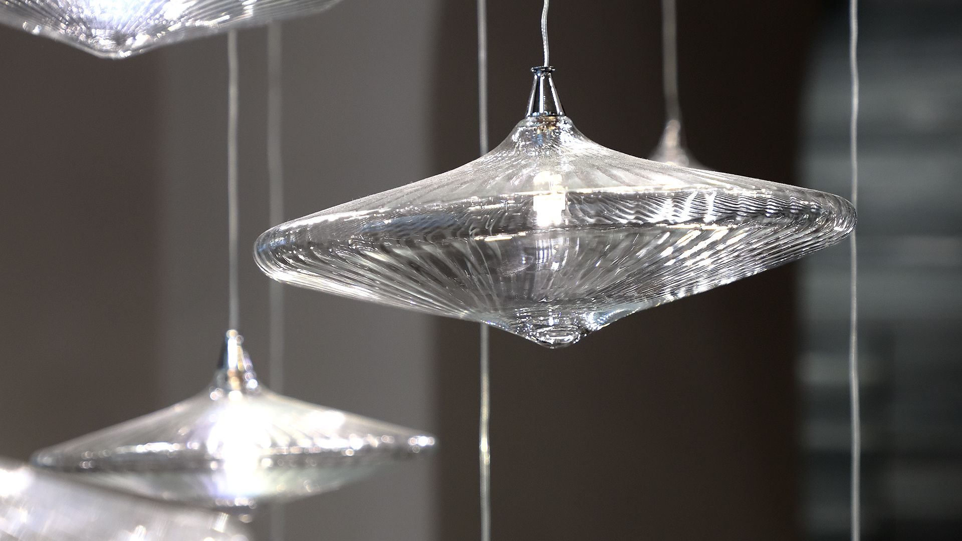 LED Borosilicate glass pendant lamp SIRIUS By Reflex