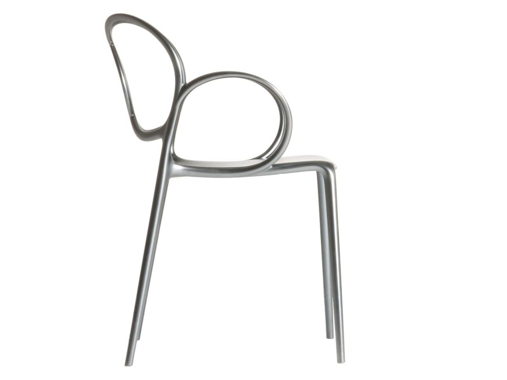 SISSI Chair with armrests in polypropylene with metal finish By Driade ...