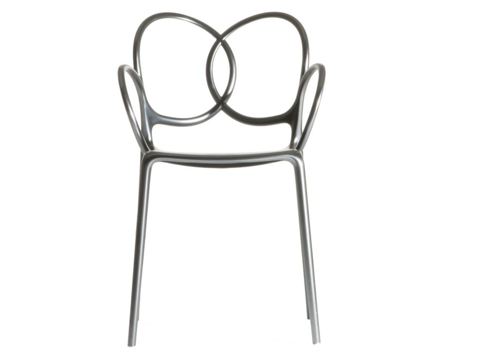 SISSI Chair with armrests in polypropylene with metal finish By Driade ...