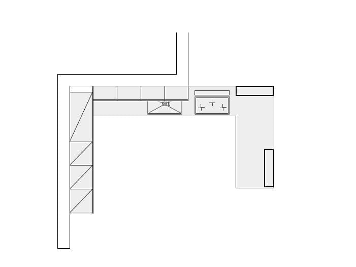 Lacquered kitchen with peninsula SISTEMA 22 - ENVIRONMENT 05 Sistema 22 ...