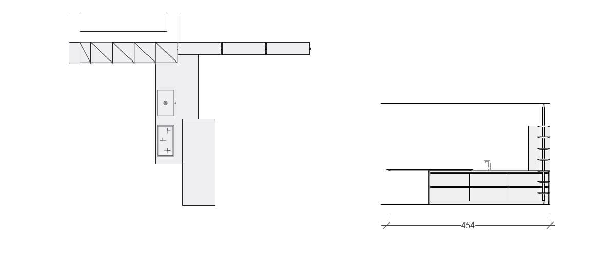Lacquered laminate kitchen with peninsula SISTEMA 22.2 - ENVIRONMENT 01 ...
