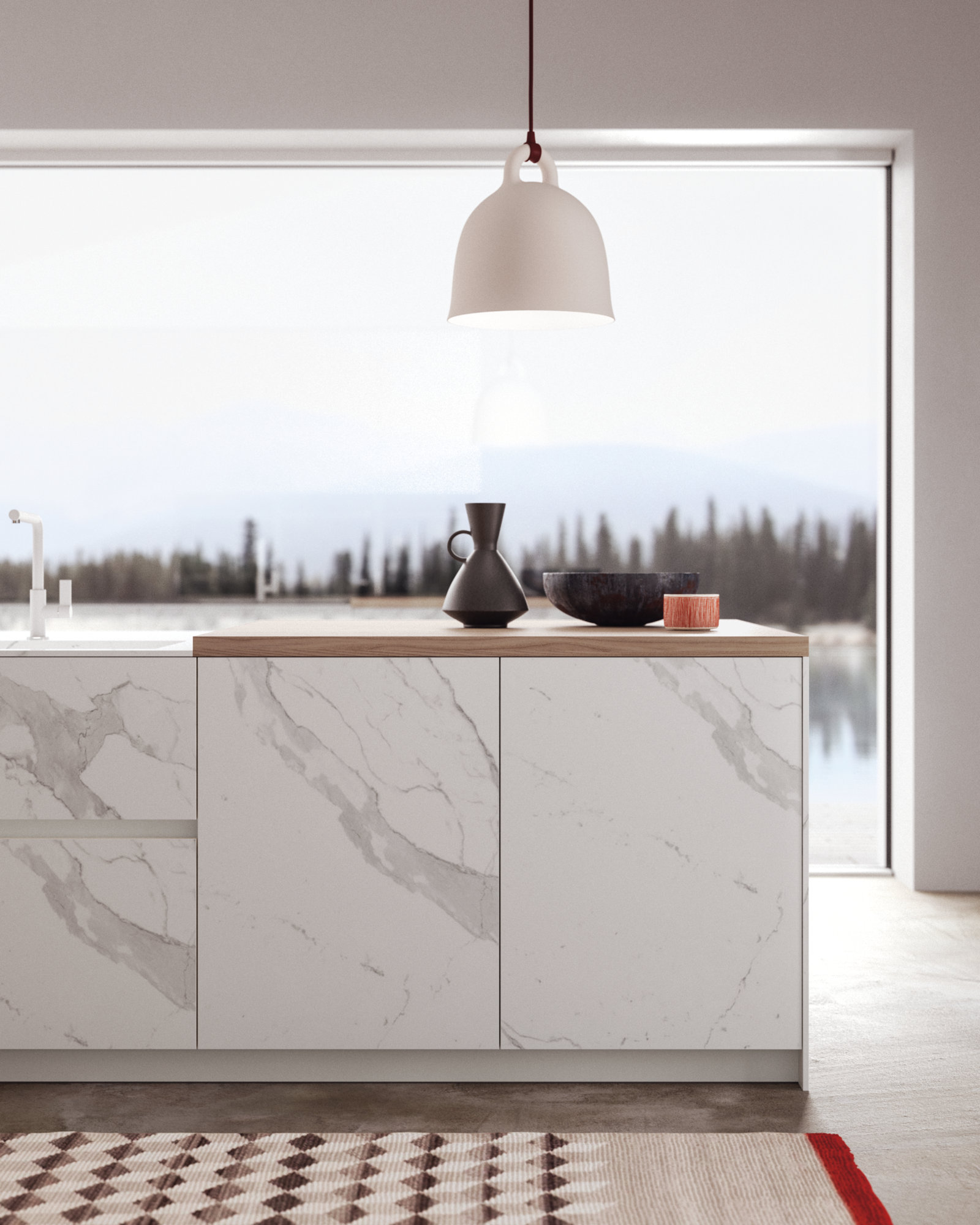 Laminam® kitchen with island SISTEMA 22.2 - ENVIRONMENT 10 Sistema 22.2 ...