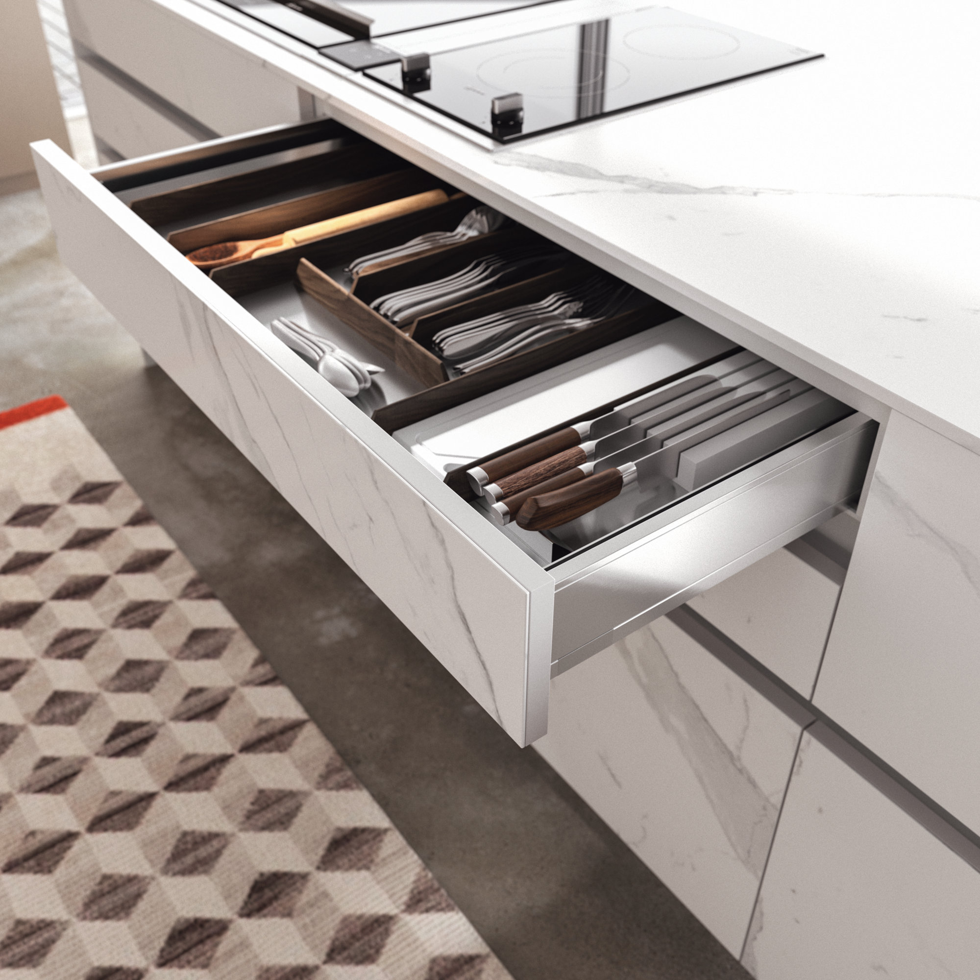 Laminam® kitchen with island SISTEMA 22.2 - ENVIRONMENT 10 Sistema 22.2 ...