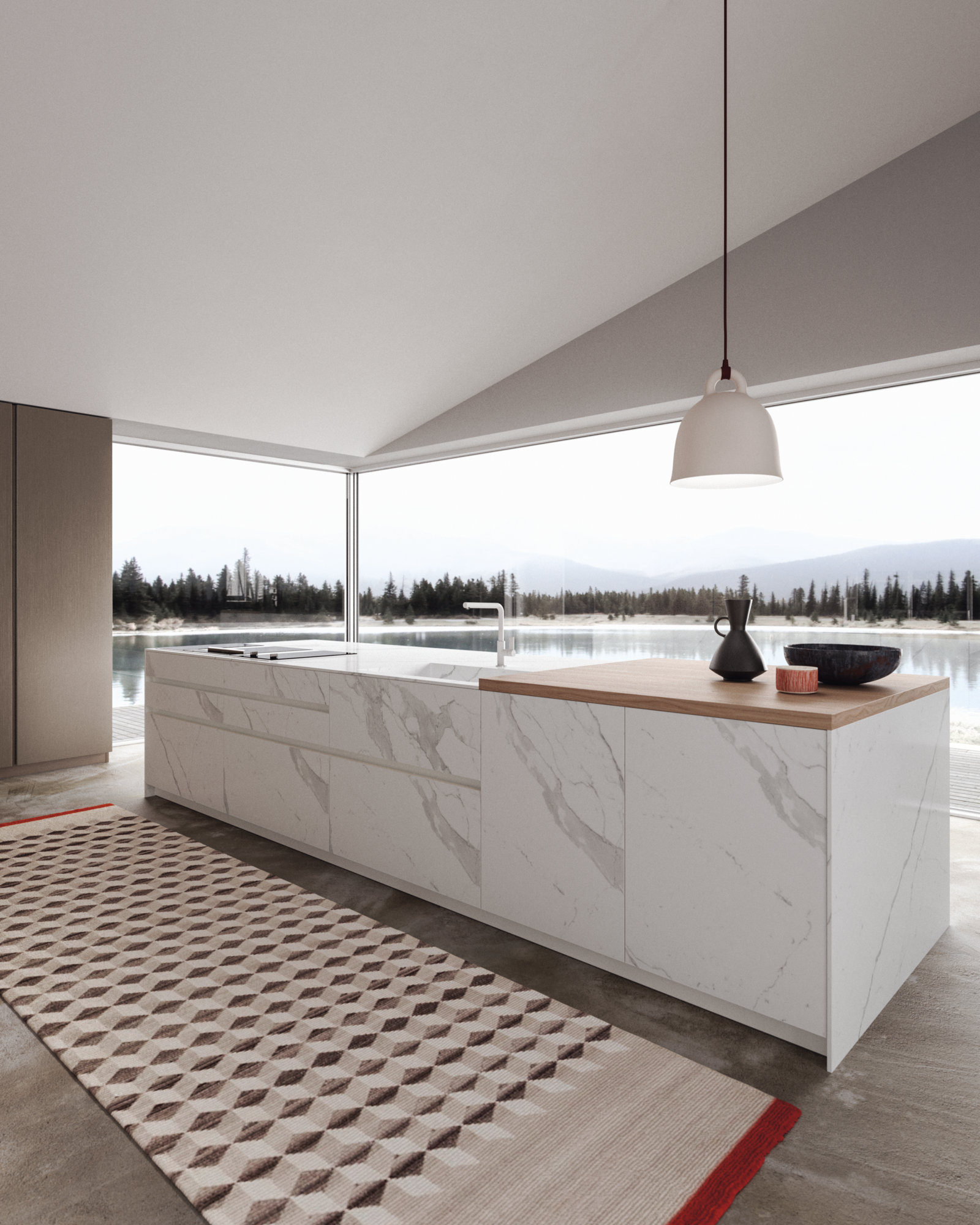 Laminam® kitchen with island SISTEMA 22.2 - ENVIRONMENT 10 Sistema 22.2 ...