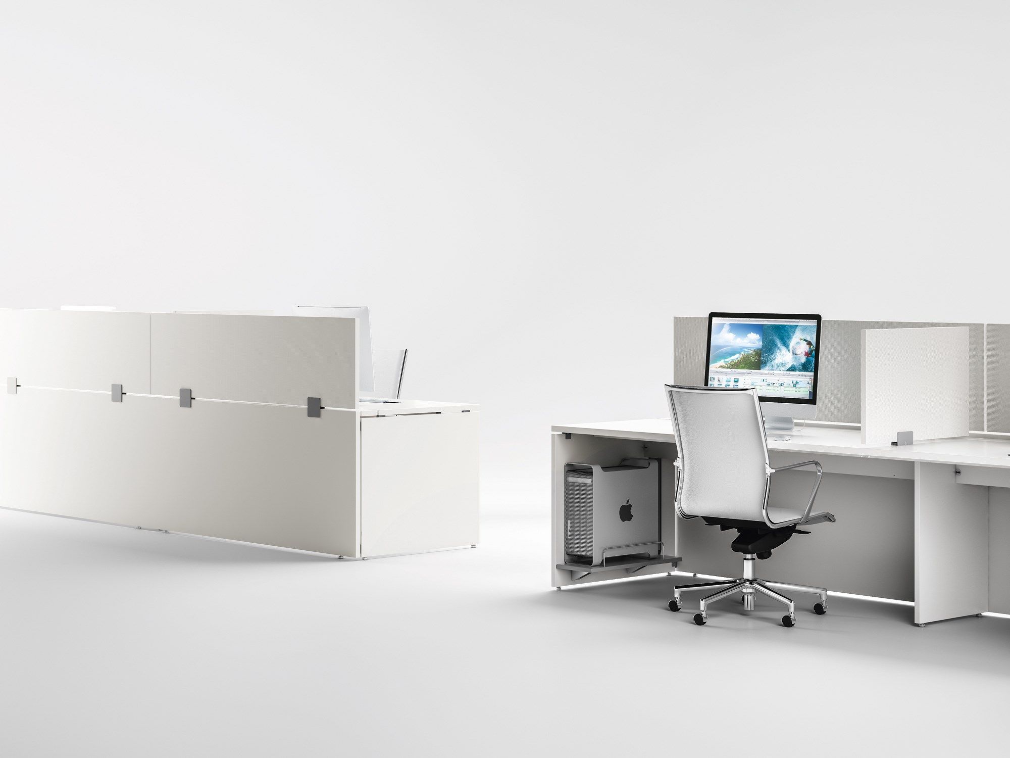 Rectangular office desk with drawers SISTEMA 28 - EXTRALONG By FANTONI