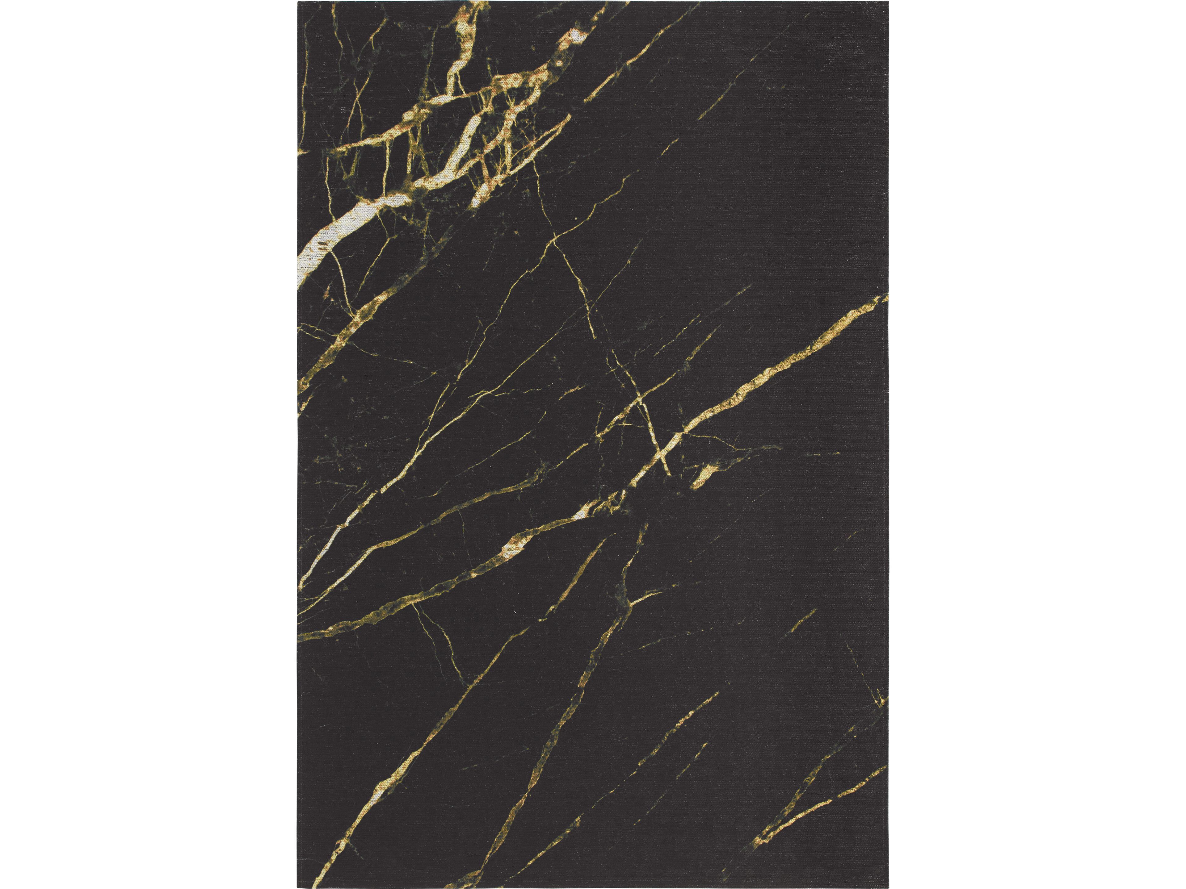 SICILY MARBRE BLACK/GOLD Rug By SITAP Carpet Couture Italia