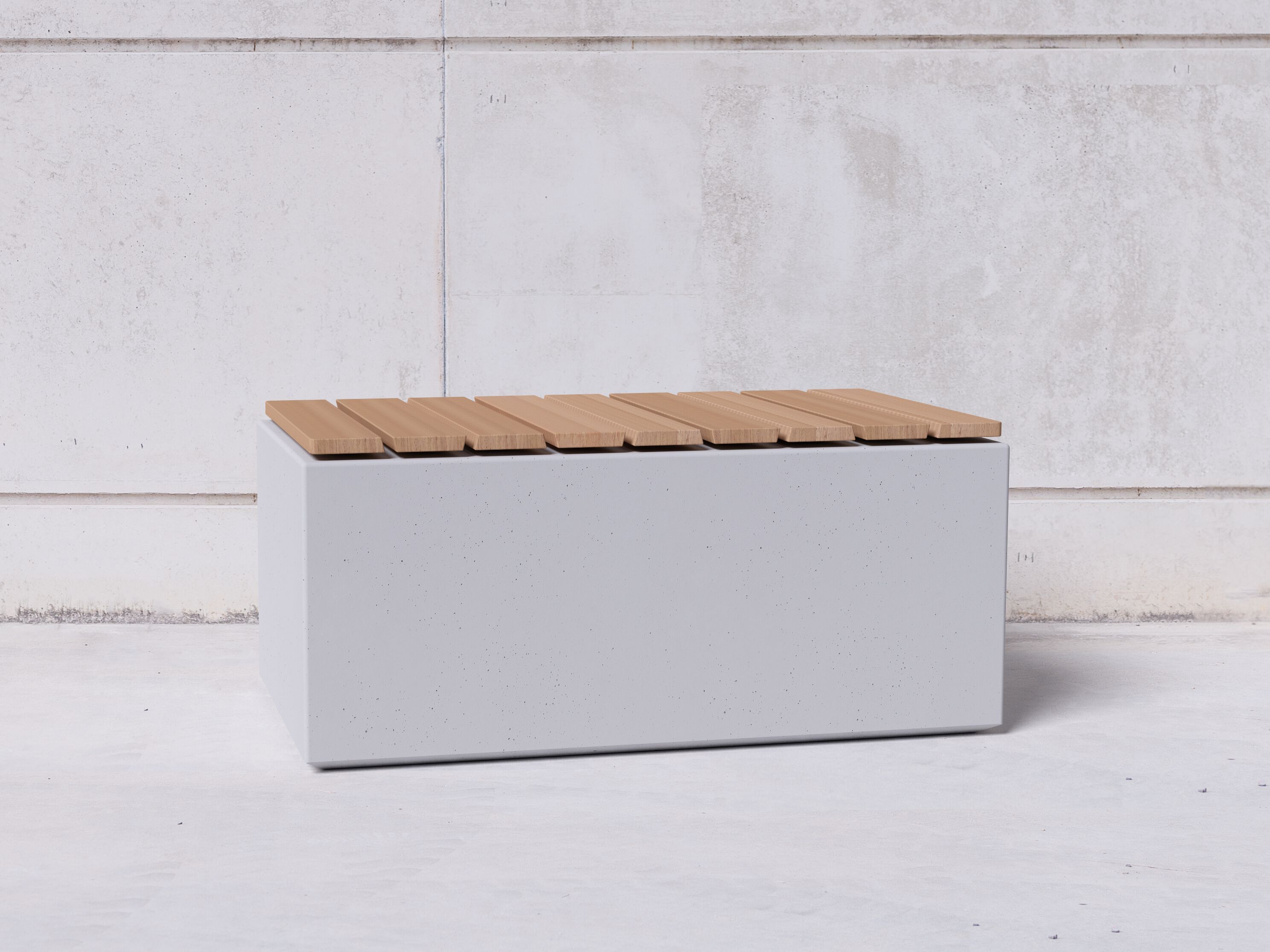 BOX TO BOX Modular backless concrete bench By SIT | design João Carvalho