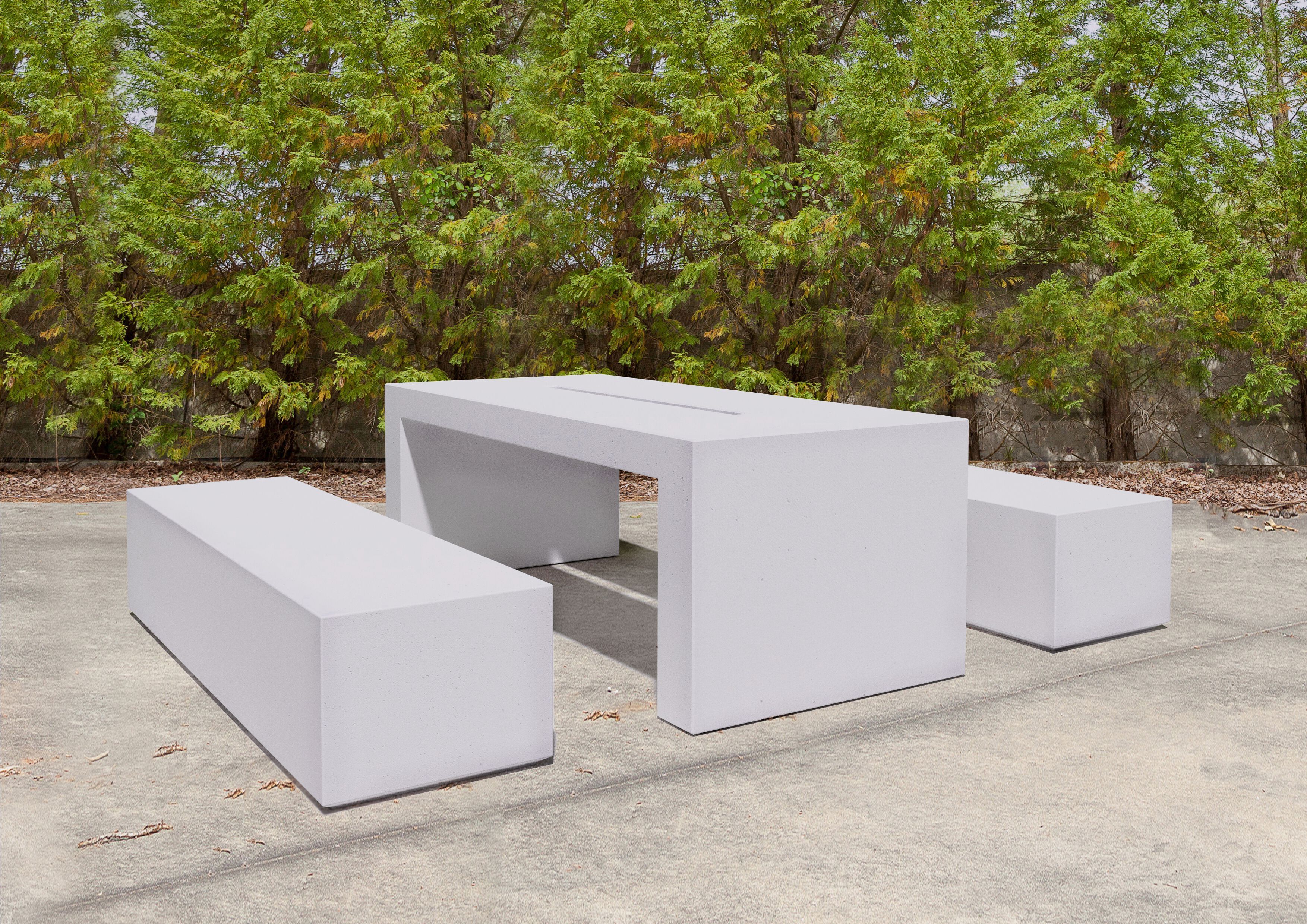 BOX TO BOX Modular backless concrete bench By SIT | design João Carvalho
