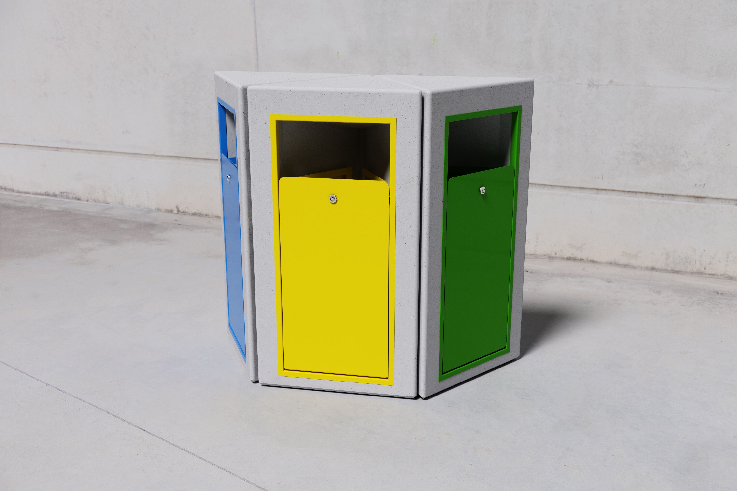 VIDA Fiber-reinforced concrete litter bin for waste sorting By SIT