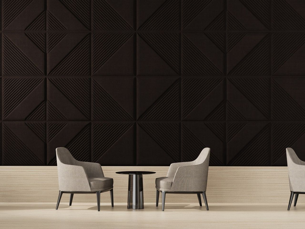 ISOLSPACE SKIN WALL Polyester fibre Acoustic wall panel By Isolmant