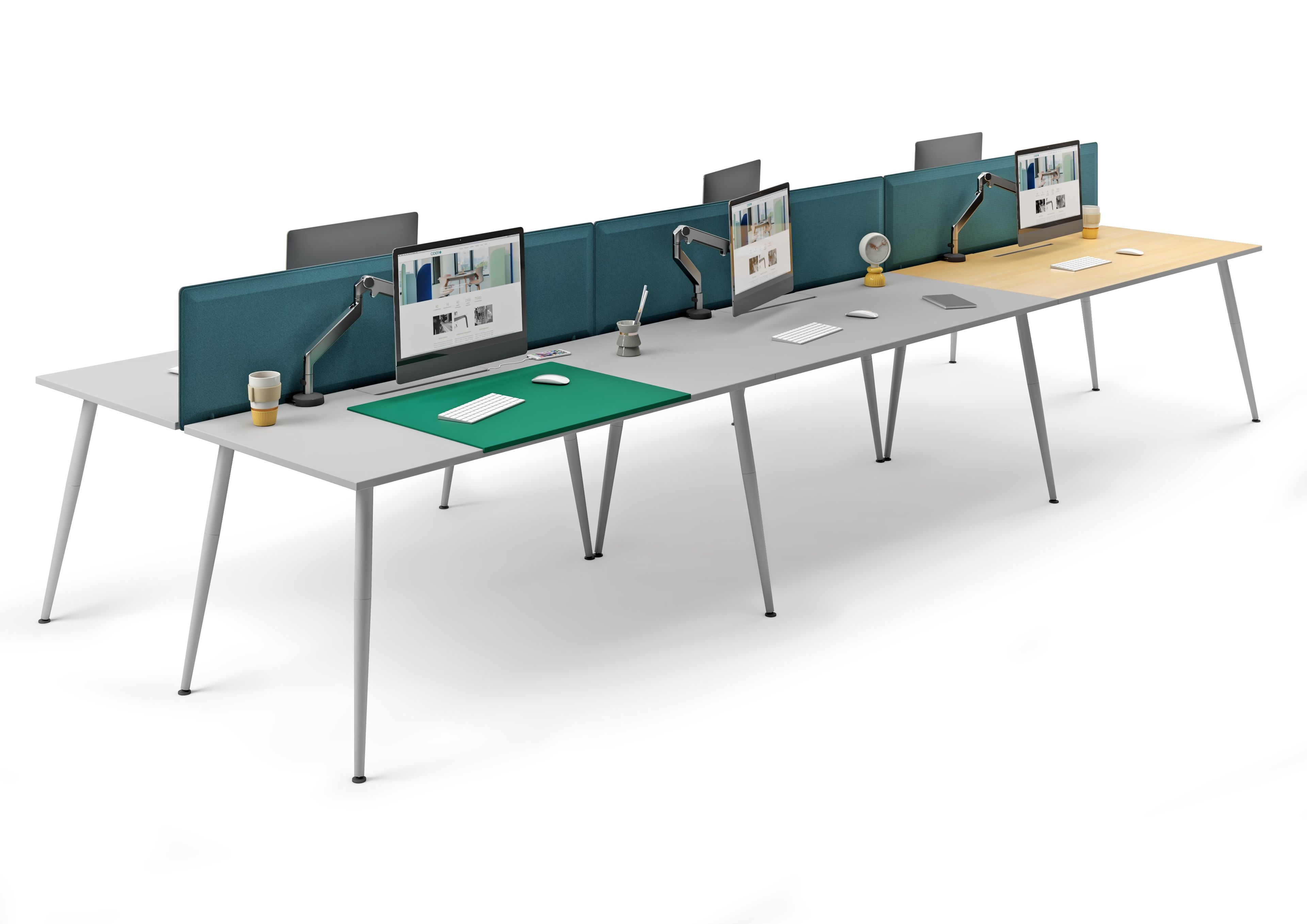 SKINNY | Office desk with sound absorbing screens Skinny Collection By ...