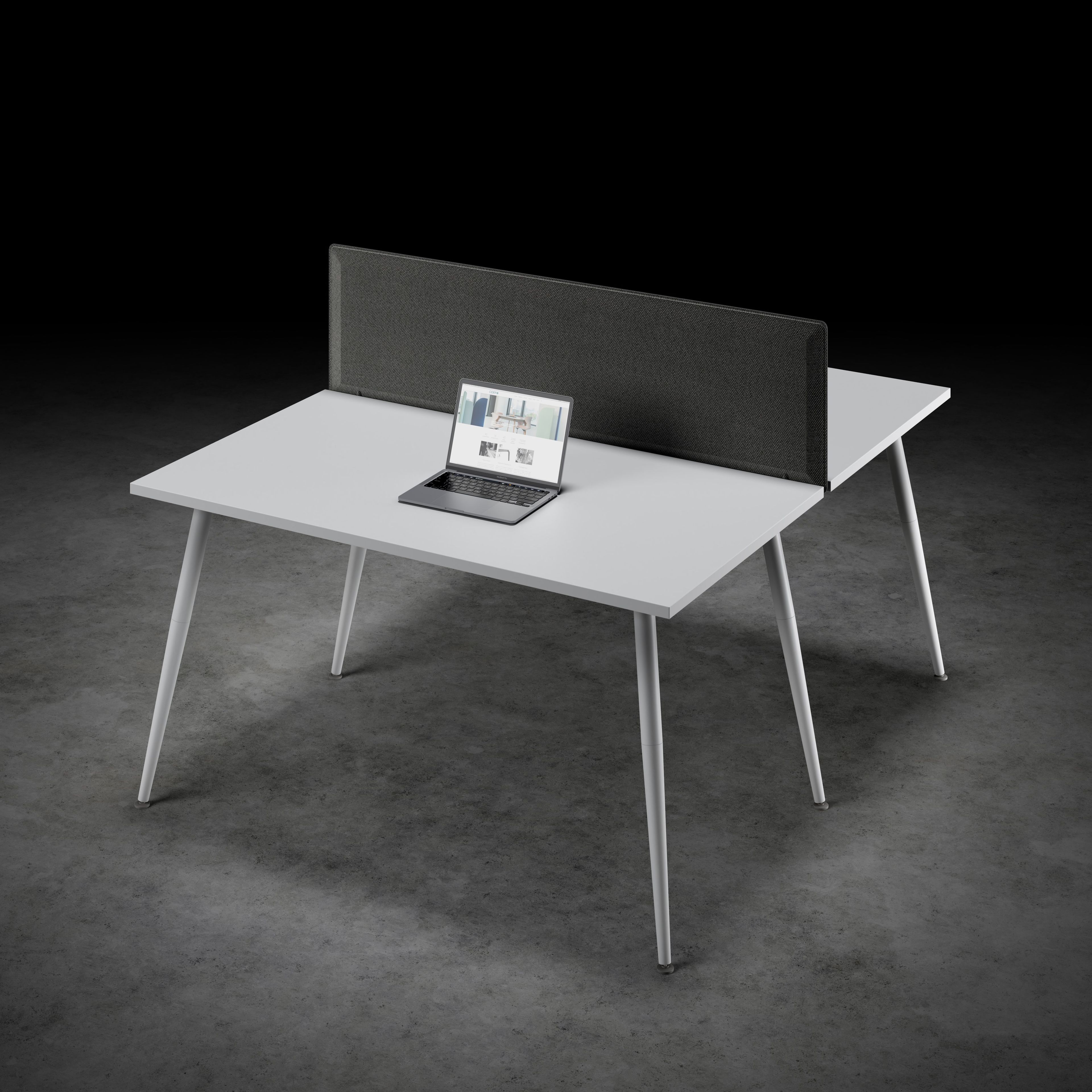 SKINNY | Office desk with sound absorbing screens Skinny Collection By ...
