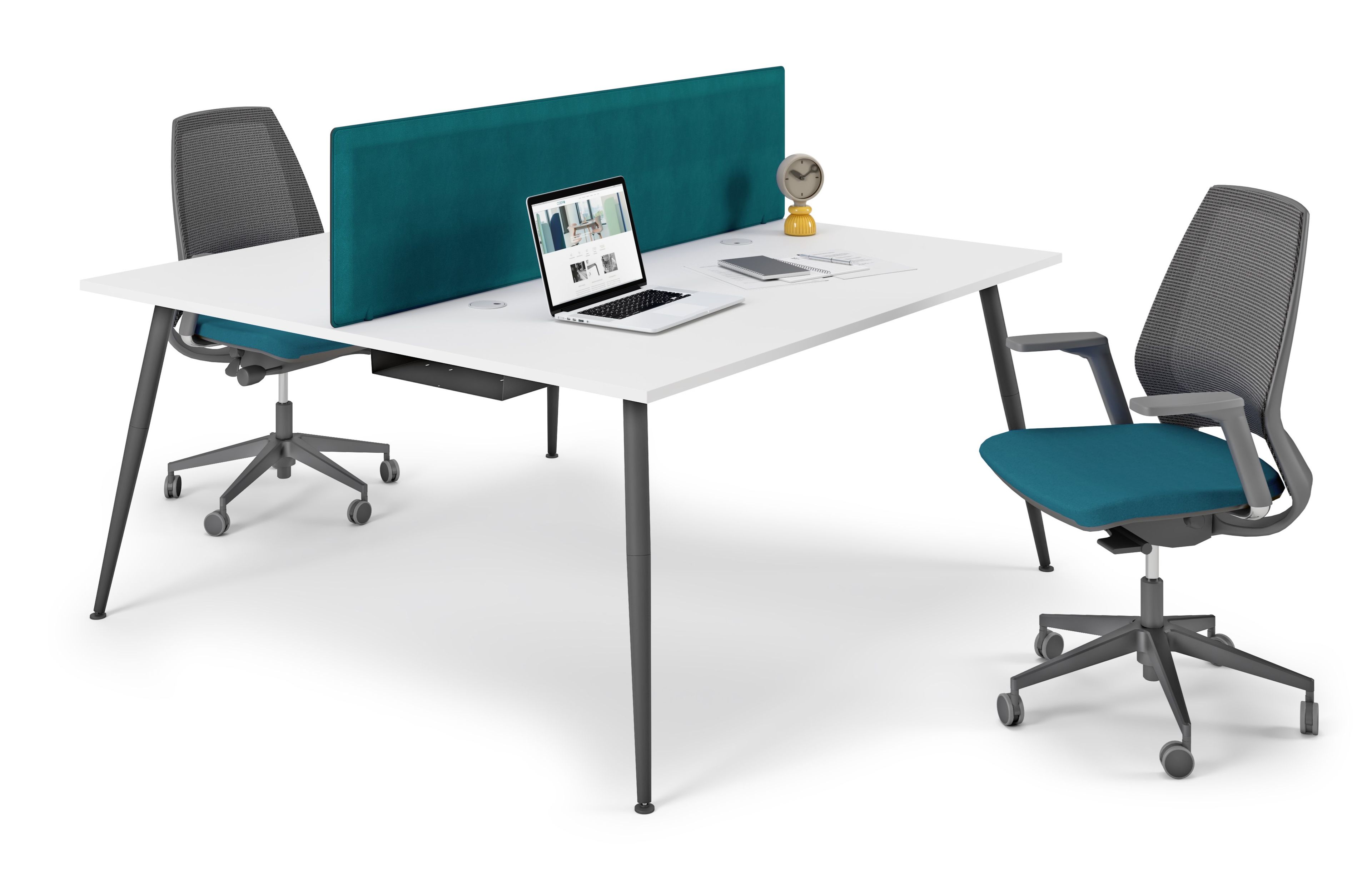 SKINNY | Office desk with sound absorbing screens Skinny Collection By ...