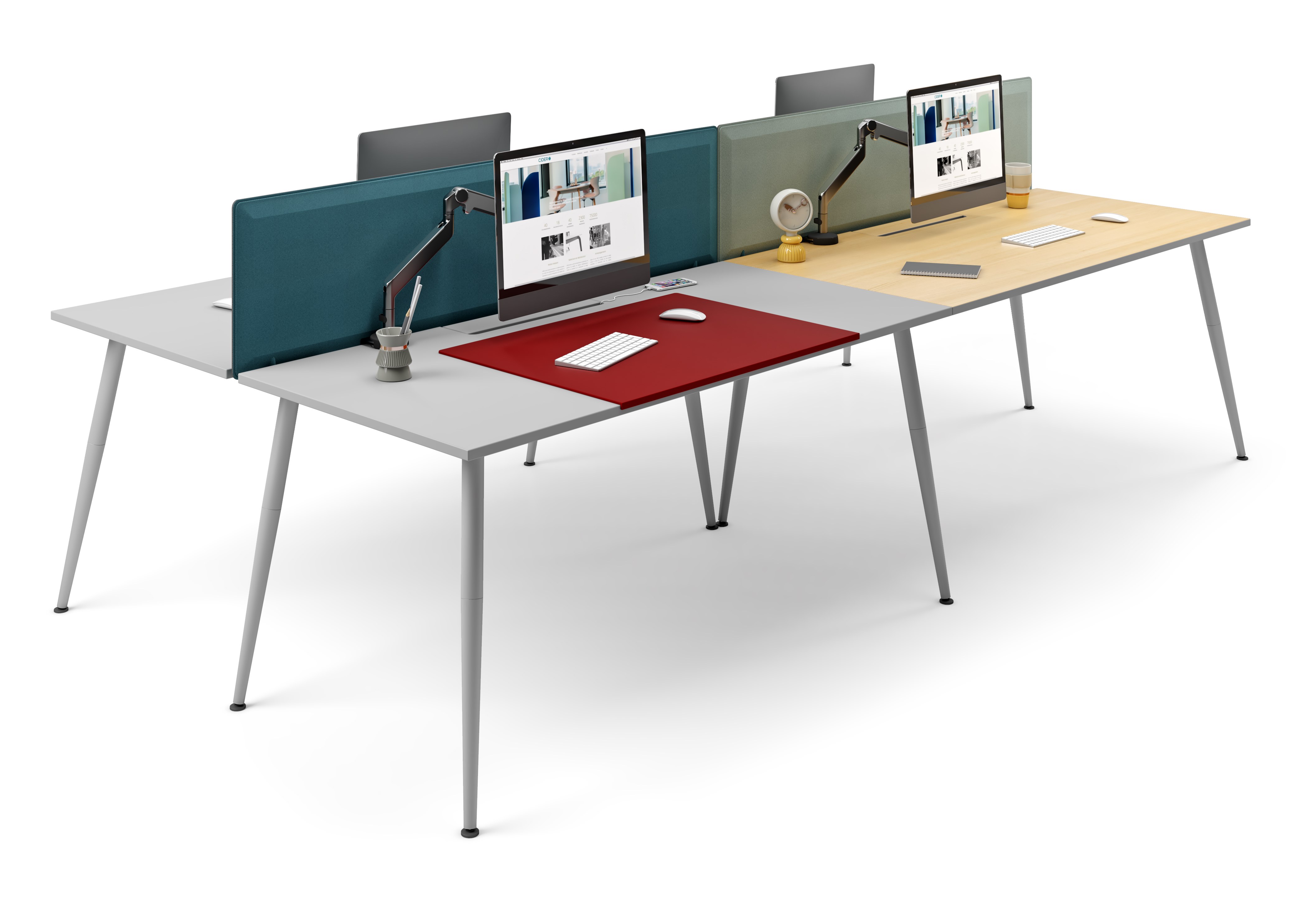 SKINNY | Office desk with sound absorbing screens Skinny Collection By ...