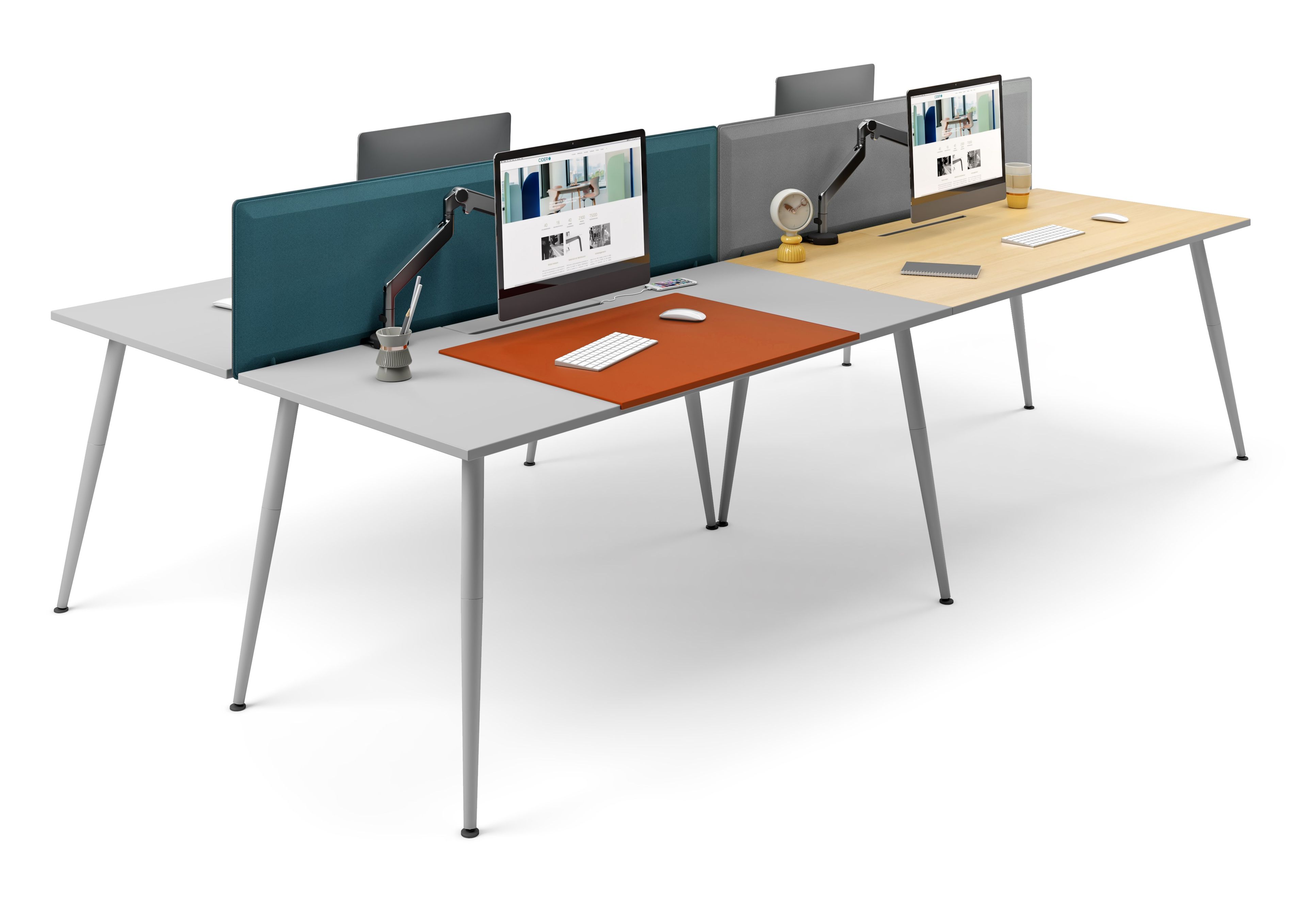 SKINNY | Office desk with sound absorbing screens Skinny Collection By ...