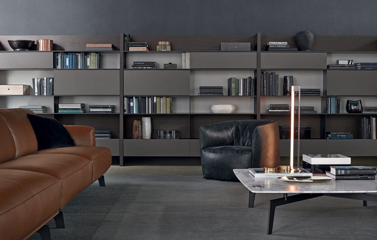 Módulo de arrumação de parede modular de madeira com suporte para TV ...