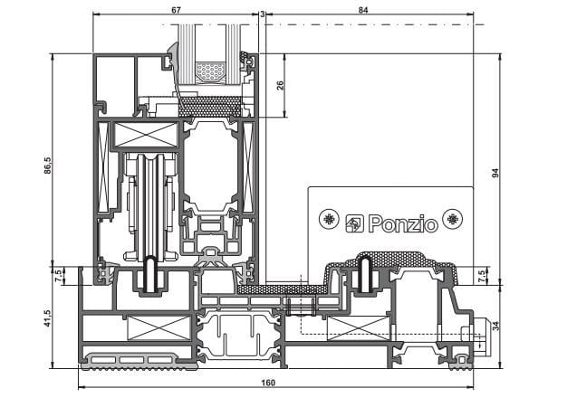 SL1600 TT Glass facade By Ponzio
