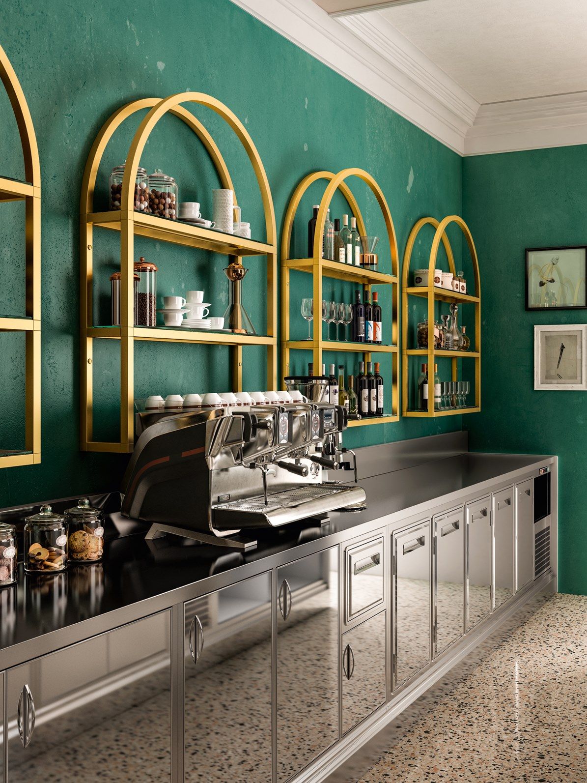 SLACK Barra de bar en laminado By Frigomeccanica