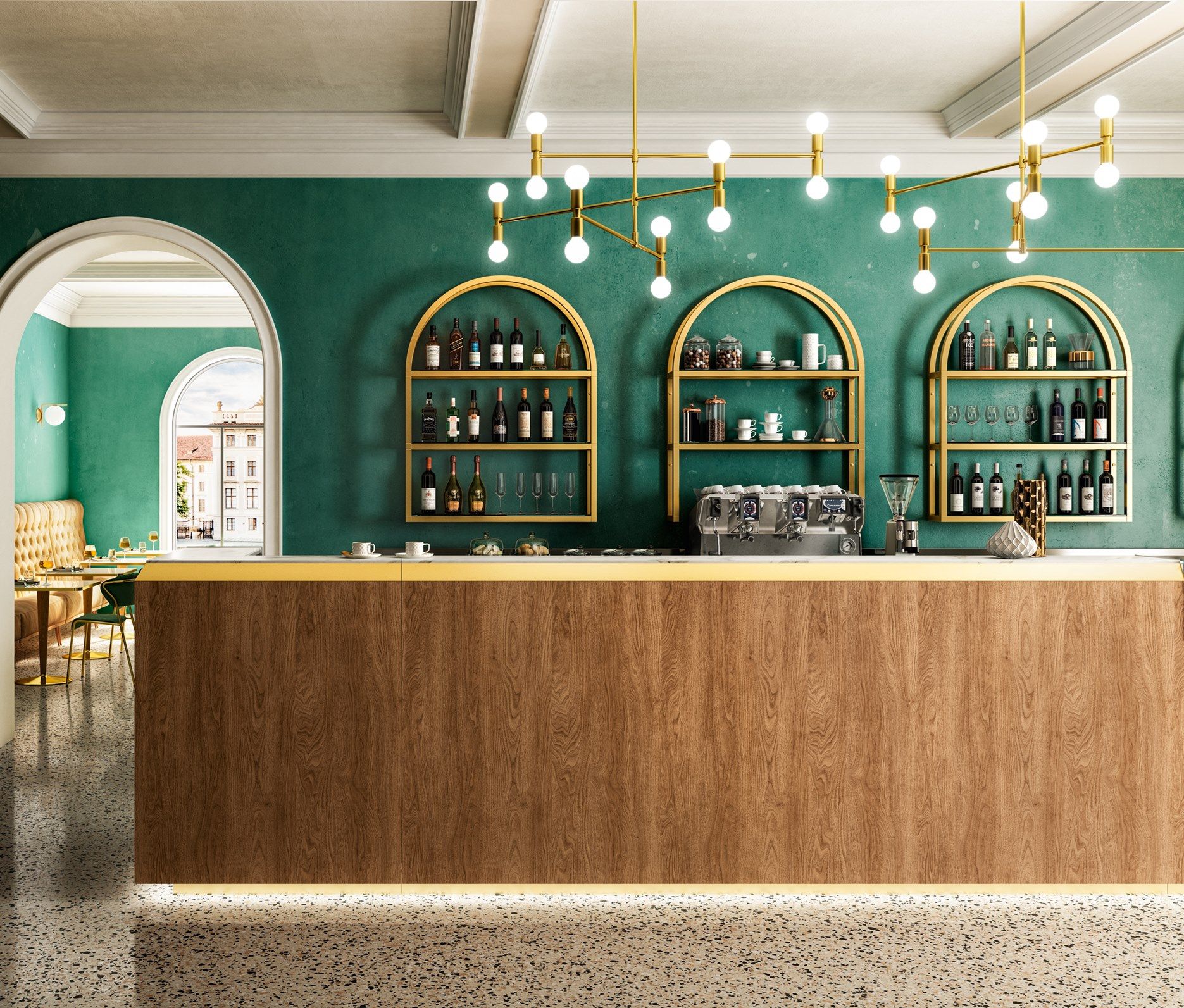 SLACK Barra de bar en laminado By Frigomeccanica