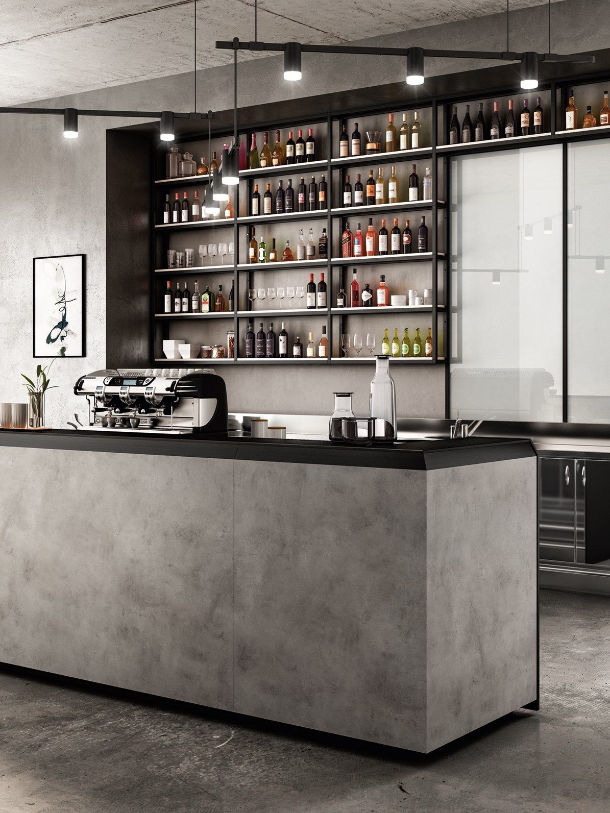 SLACK Barra de bar en laminado By Frigomeccanica