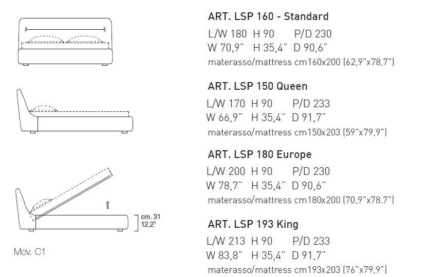 SLEEPWAY | Leather bed By MY home collection design Enrico Cesana