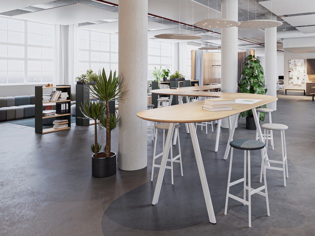 SLIDE CONNECT | High meeting table Modular High meeting table By RENZ ...