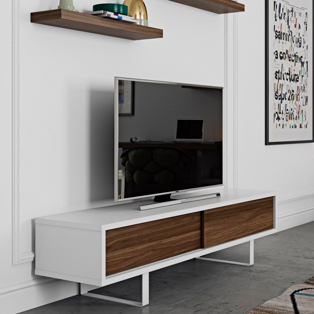 TV cabinet with sliding doors SLIDE By TemaHome design Nuno Henriques