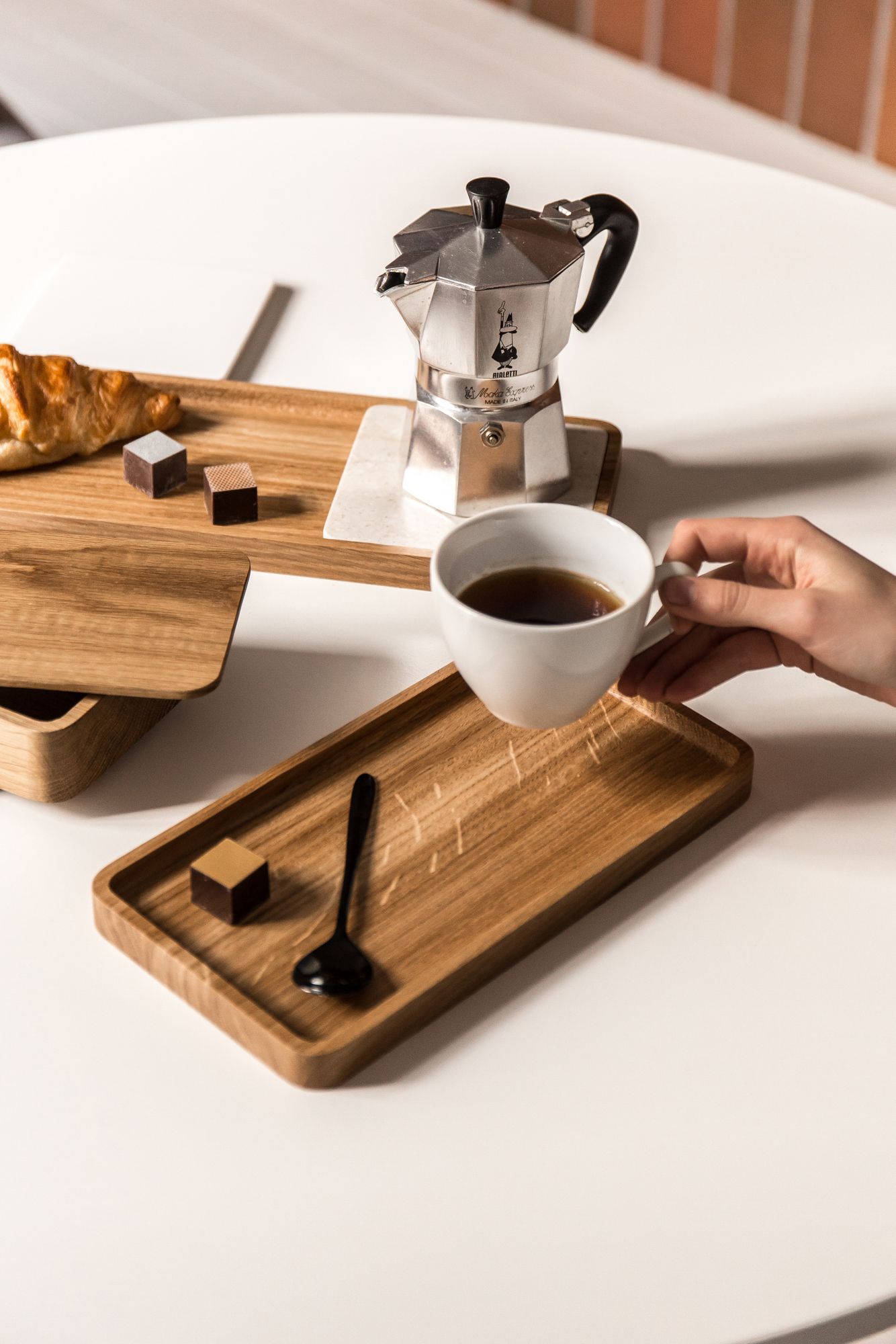 Rectangular wooden tray SLIDE By Viruna