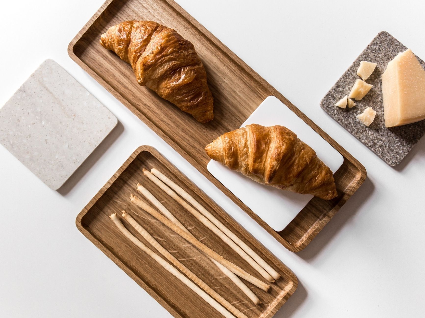 Rectangular wooden tray SLIDE By Viruna