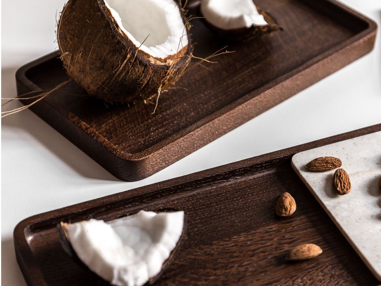 Rectangular wooden tray SLIDE By Viruna