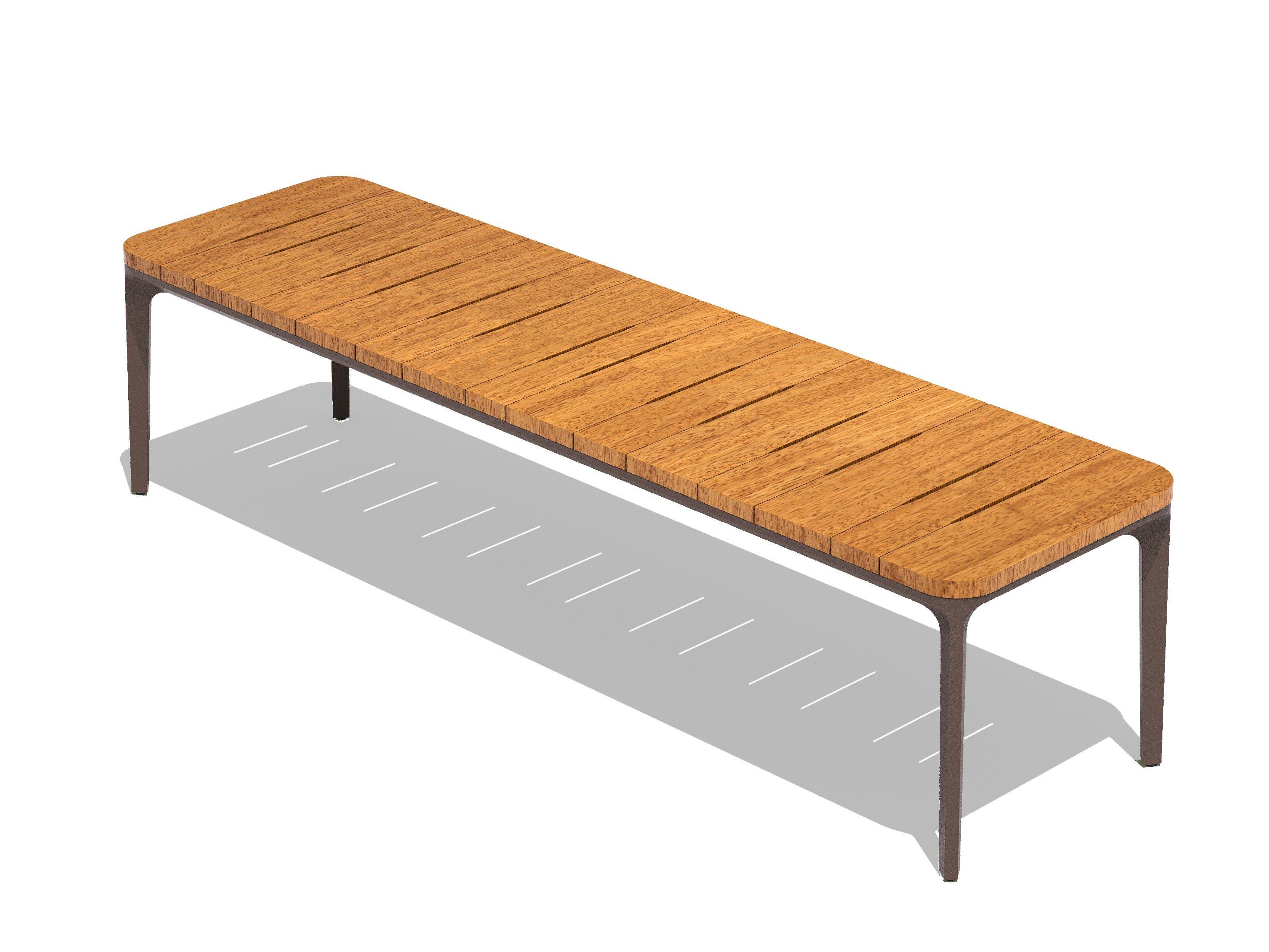 SLIM | Iroko garden bench Slim Collection By Sovet italia