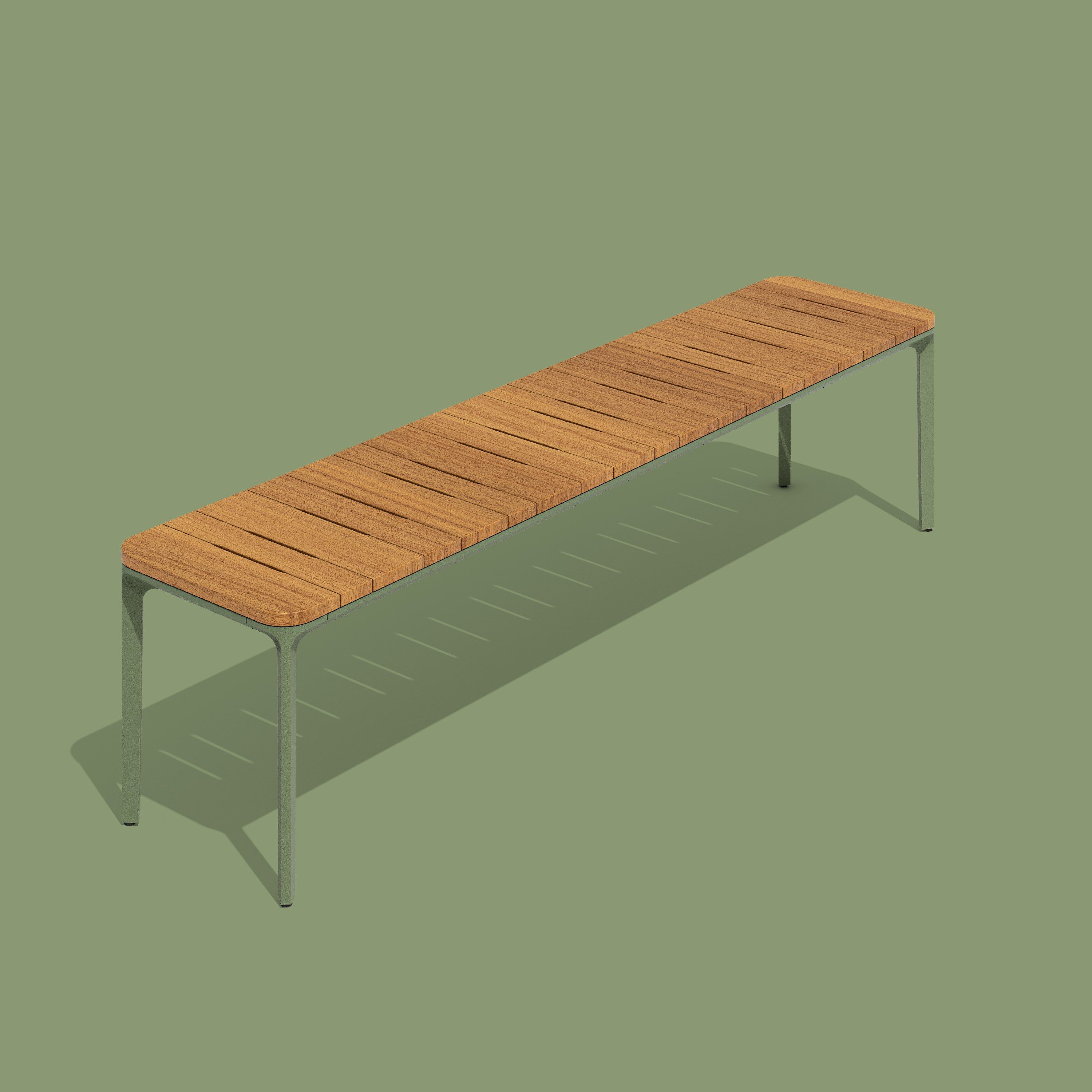 SLIM | Iroko garden bench Slim Collection By Sovet italia