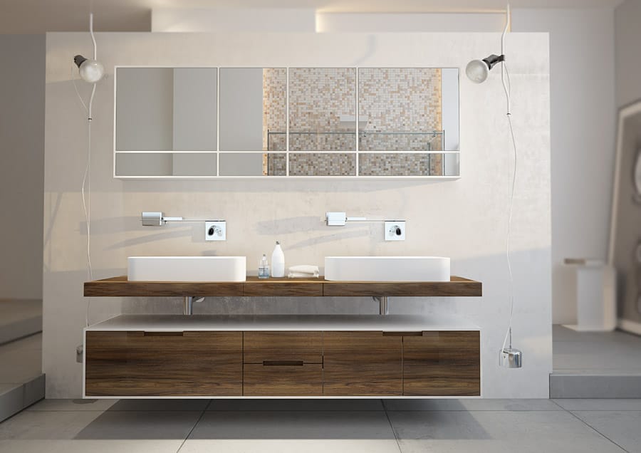 SLIM LINE | Double vanity unit By MOMA Design